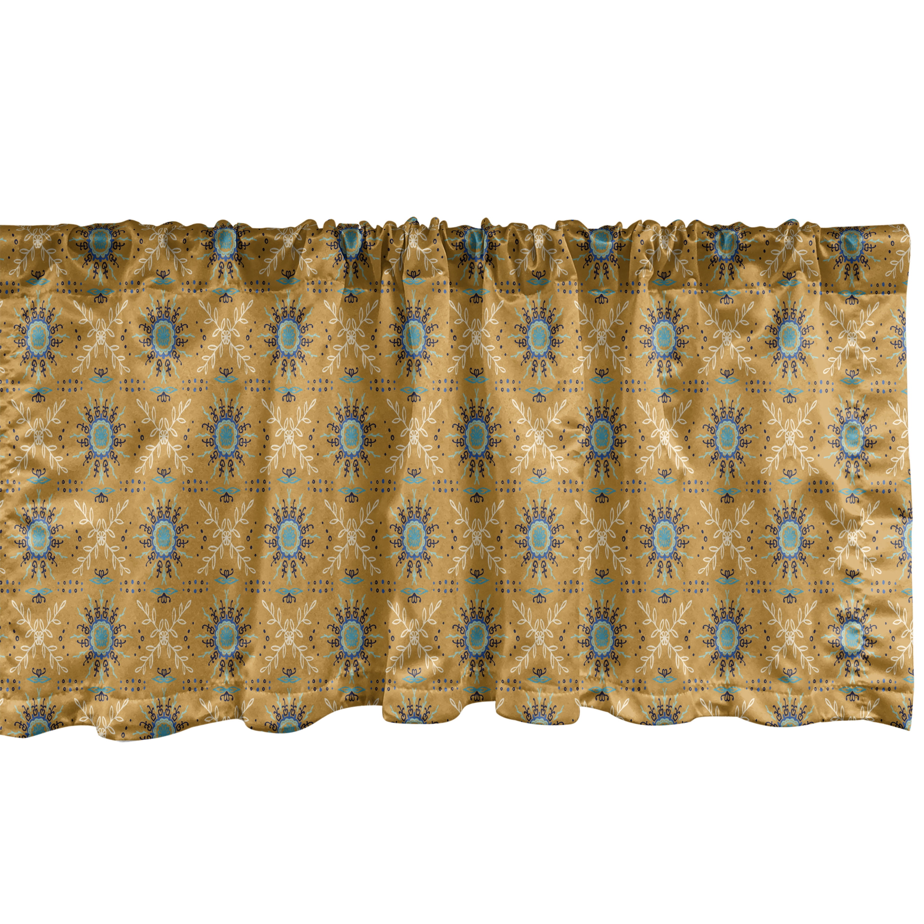Ambesonne African Window Valance, Doodles of Ornate Motifs, 42" x 18 ...