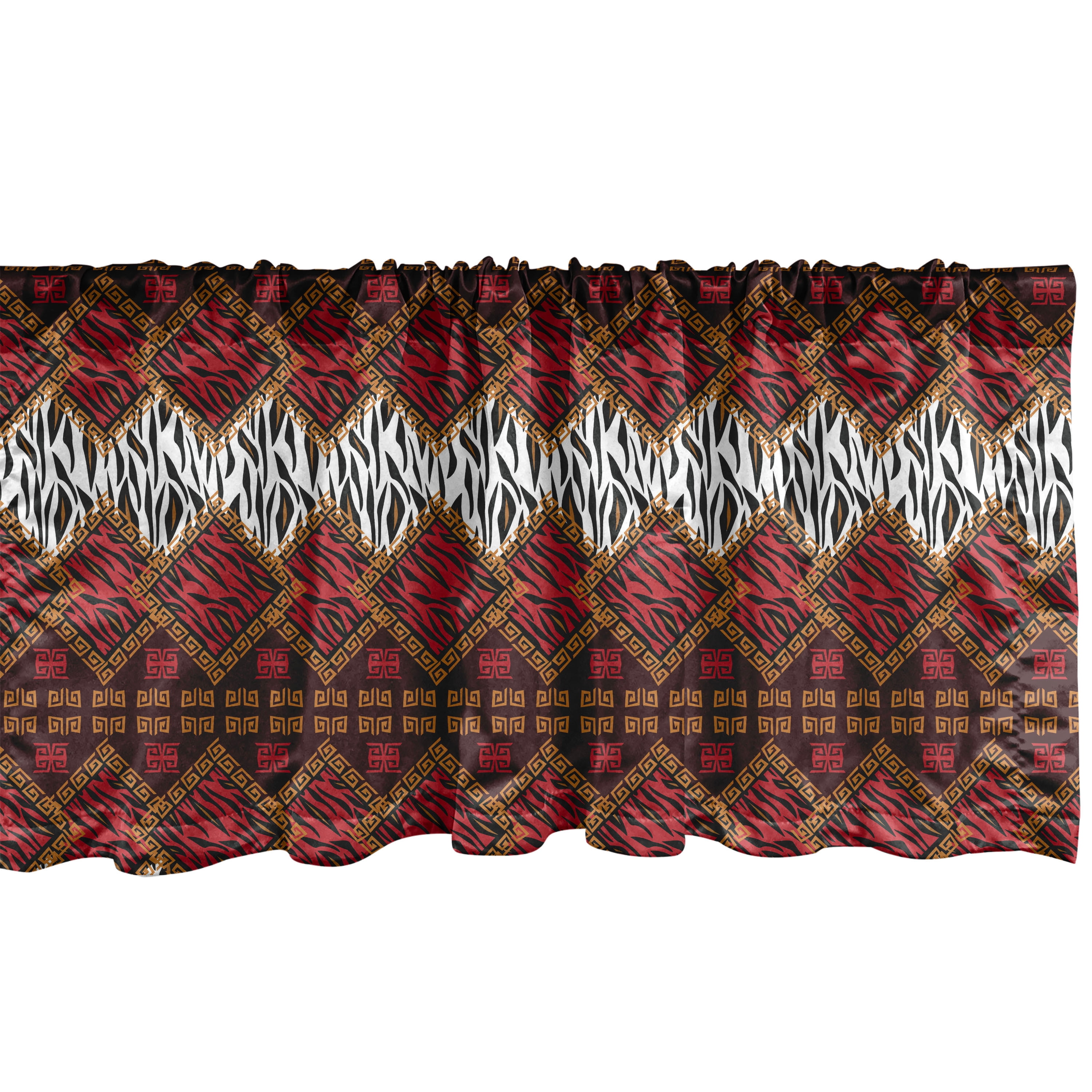 Ambesonne African Window Valance, Wildlife Animal Skin, 42" x 18 ...