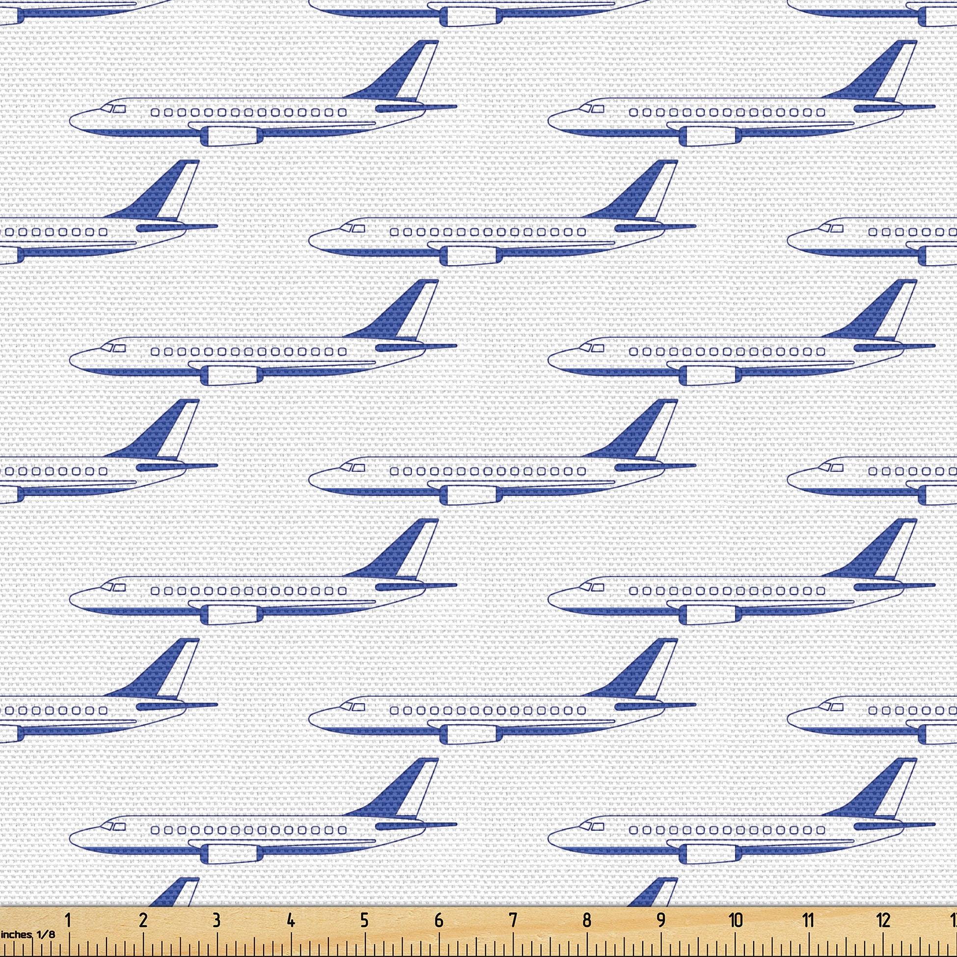 Ambesonne Airplane Fabric by the Yard Upholstery, Aircraft Pattern ...