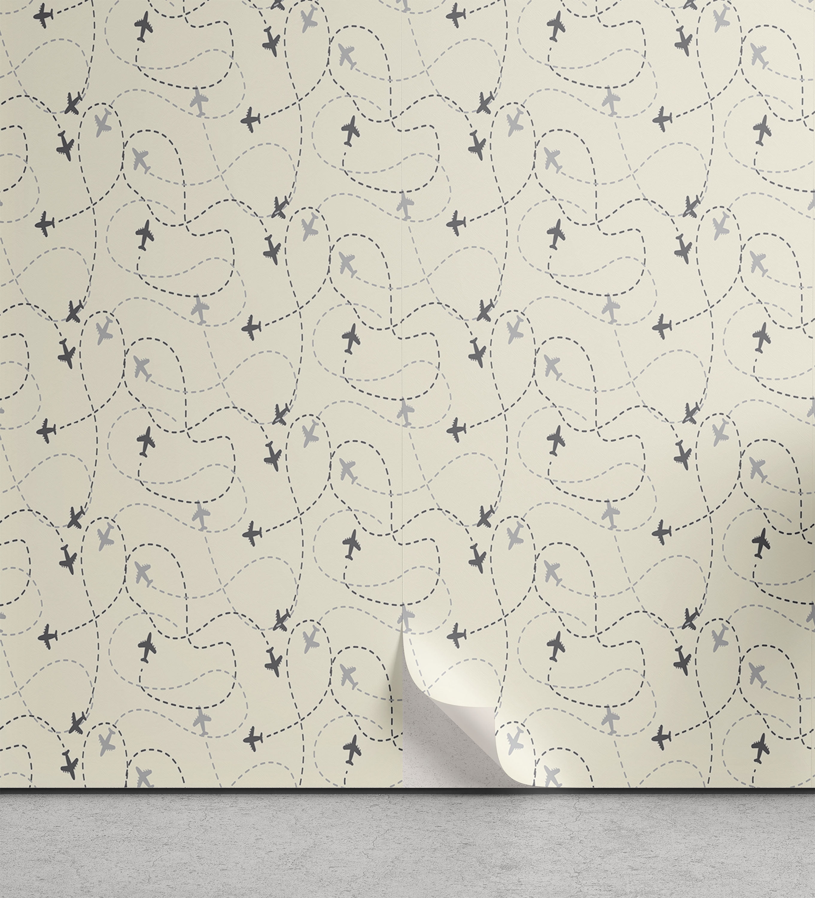 Ambesonne Airplane Print Peel & Stick Wallpaper for Home, Minimal ...