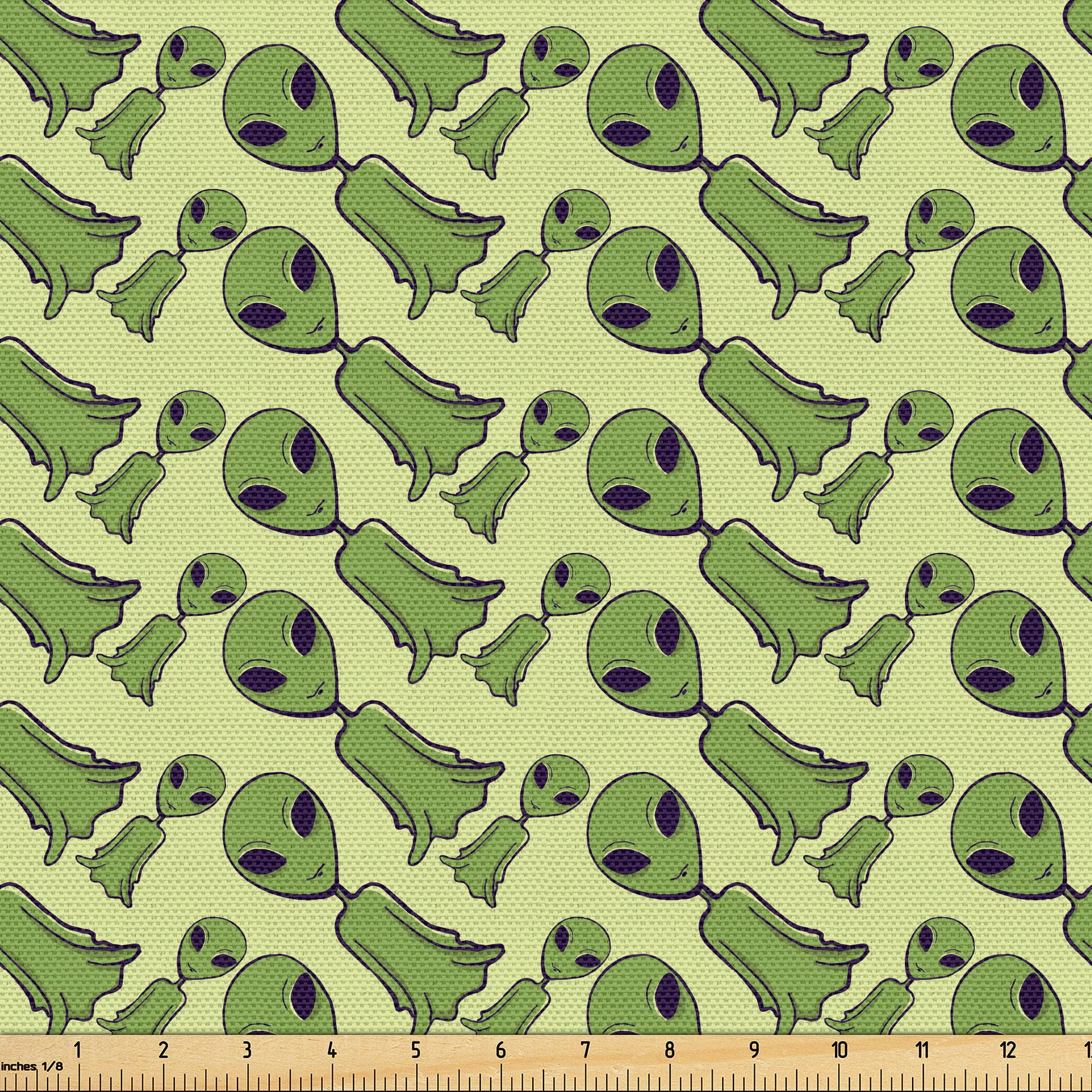 Ambesonne Alien Fabric by the Yard Upholstery, Abstract ...