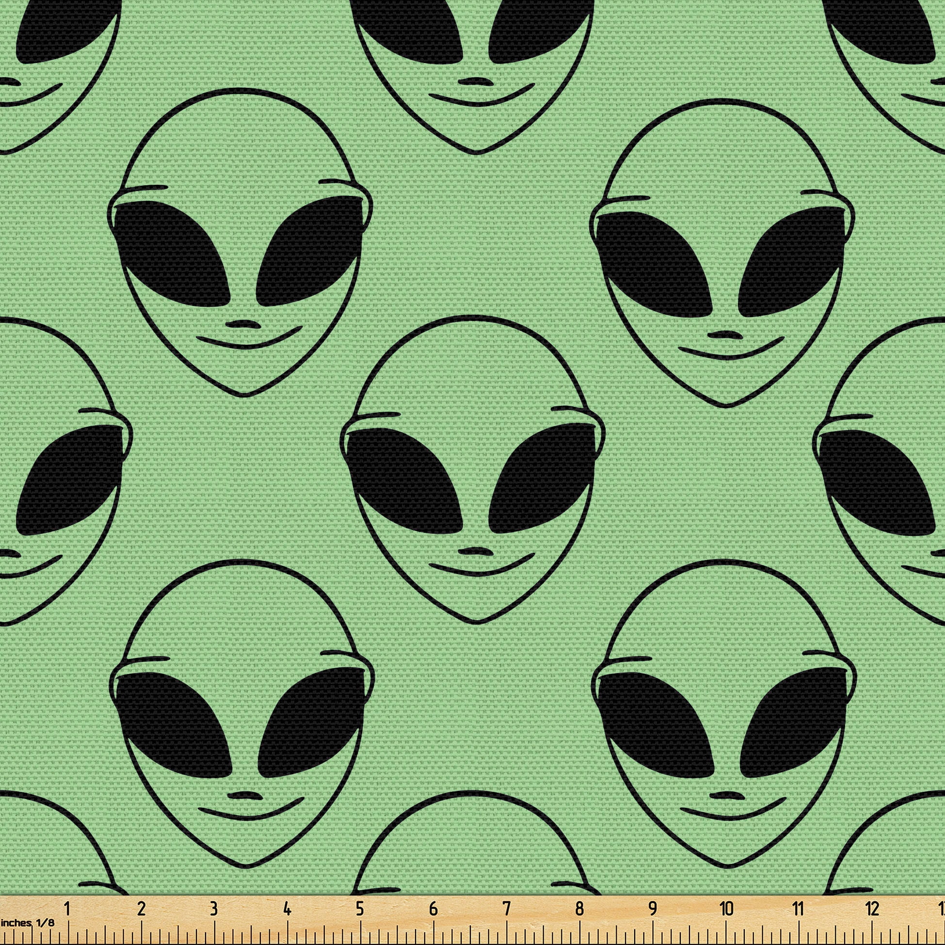 Ambesonne Alien Fabric by the Yard Upholstery, Extra-Terrestrial ...