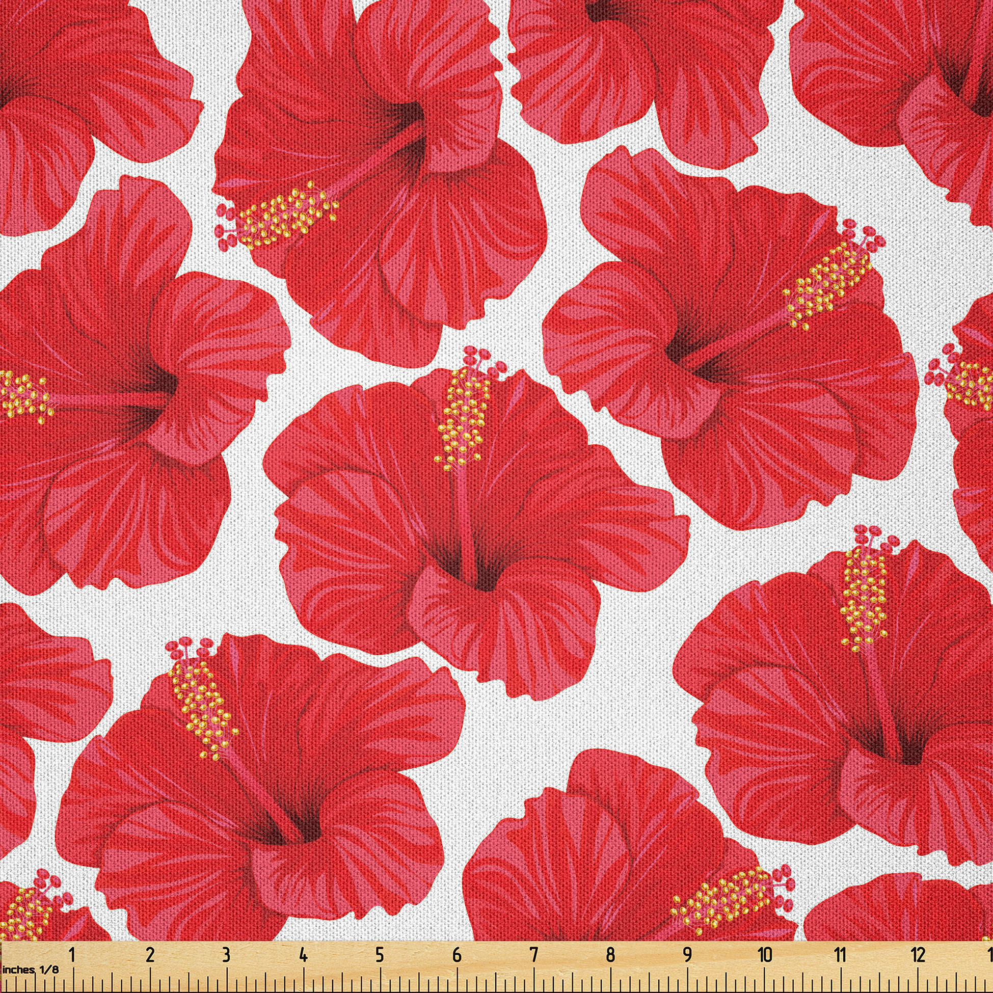 Ambesonne Aloha Fabric by the Yard Microfiber, Tropical Summer Flora ...