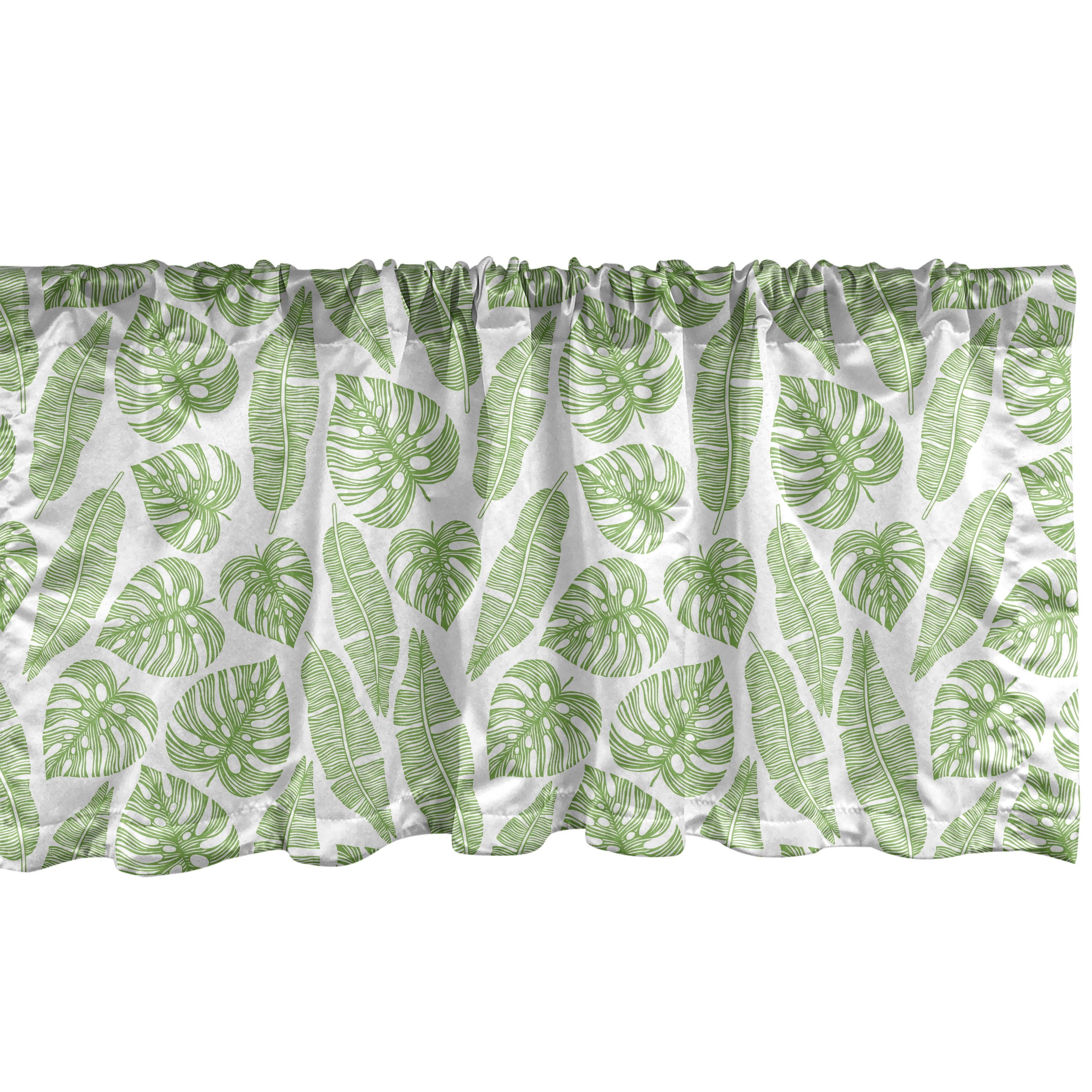 Ambesonne Aloha Window Valance, Hawaii Jungle Leaves Arcadia, 54" X 12 ...