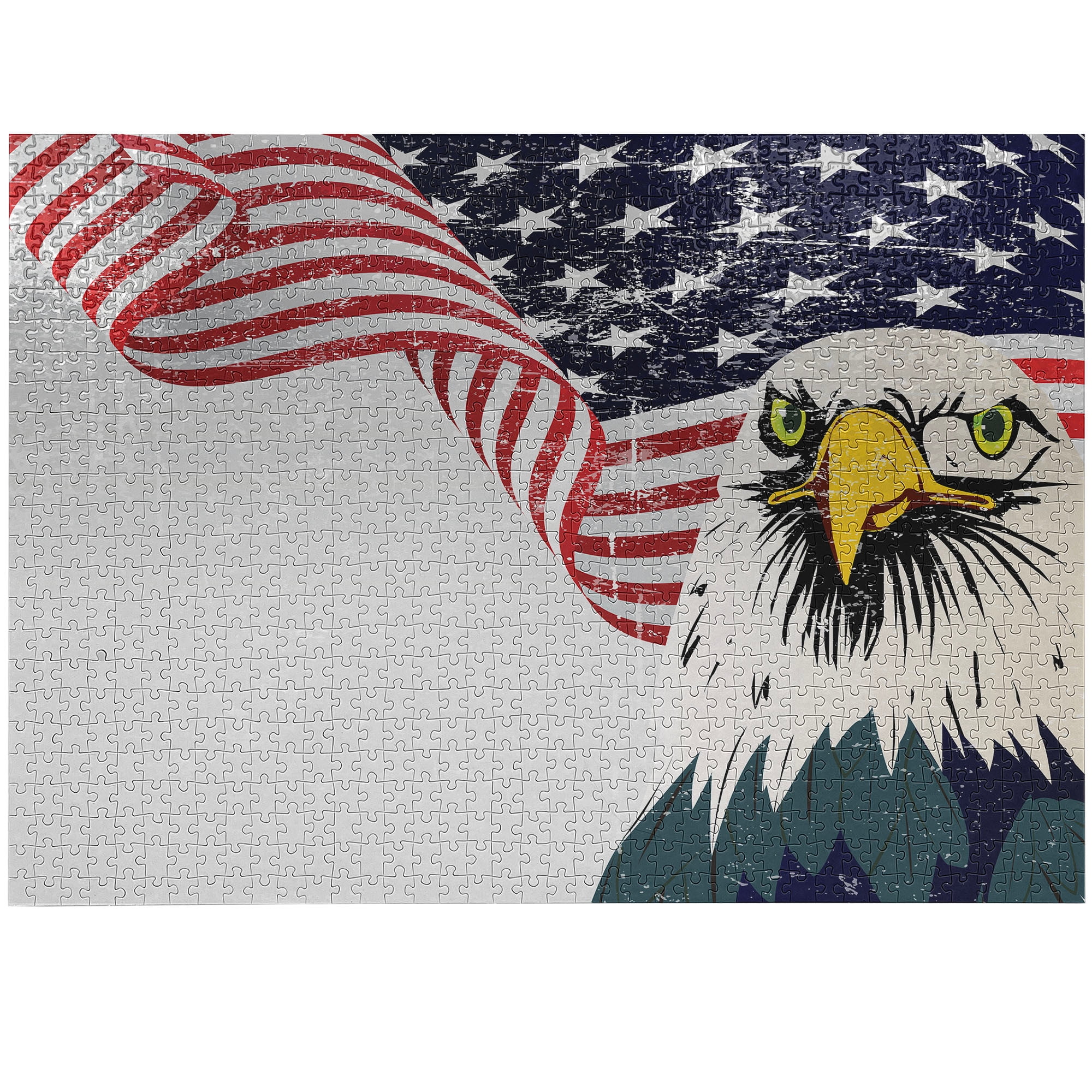 Ambesonne American Flag Jigsaw Puzzle, 4th of July Country, Heirloom ...