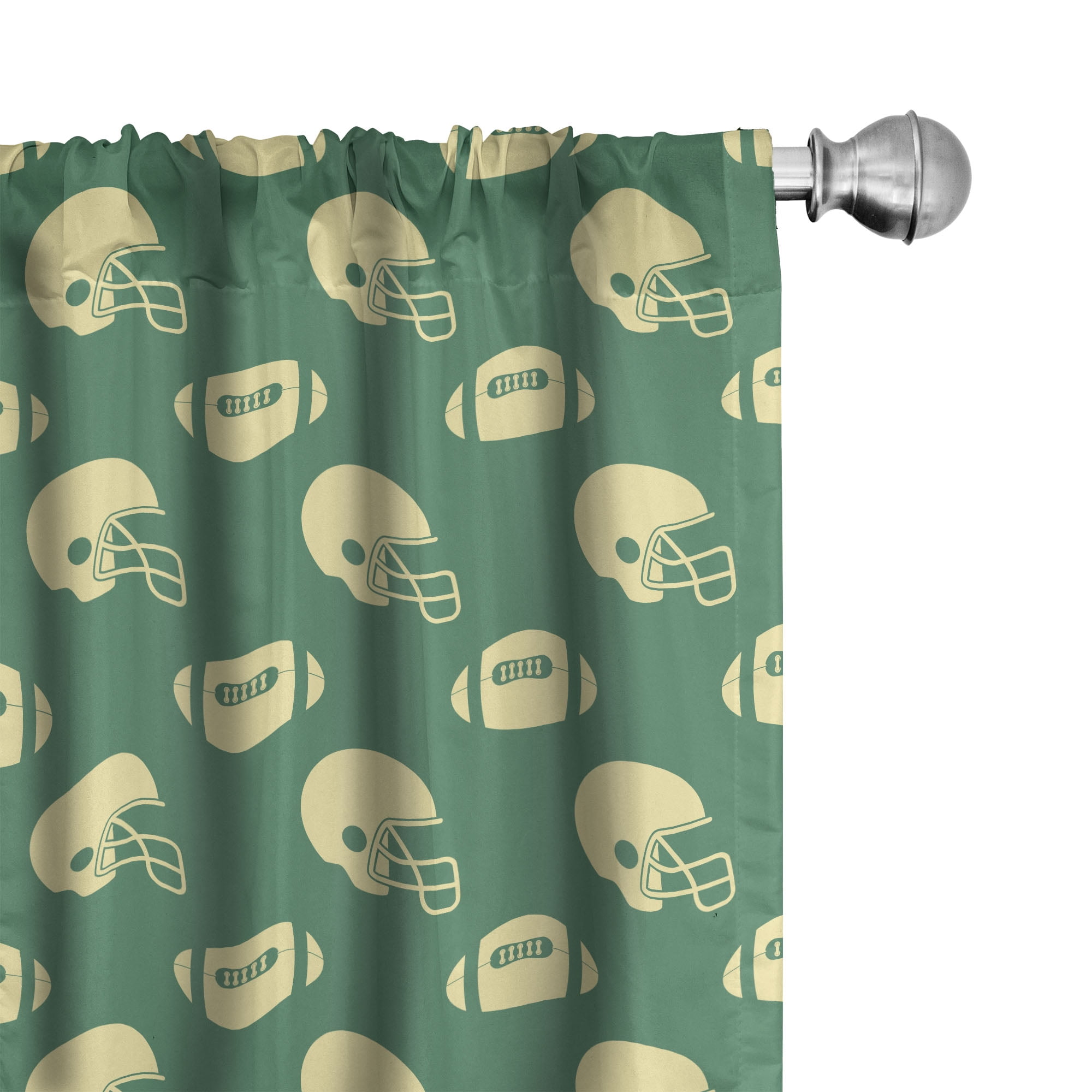 Ambesonne American Football Curtains, Retro Balls, Pair of 28"x84 ...