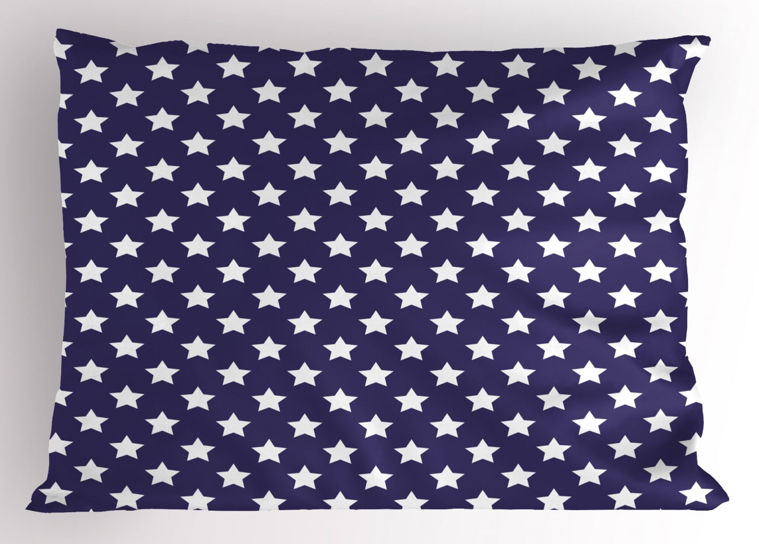 Ambesonne American Pillow Sham, Flag with Stars, 26" X 20", Purple ...