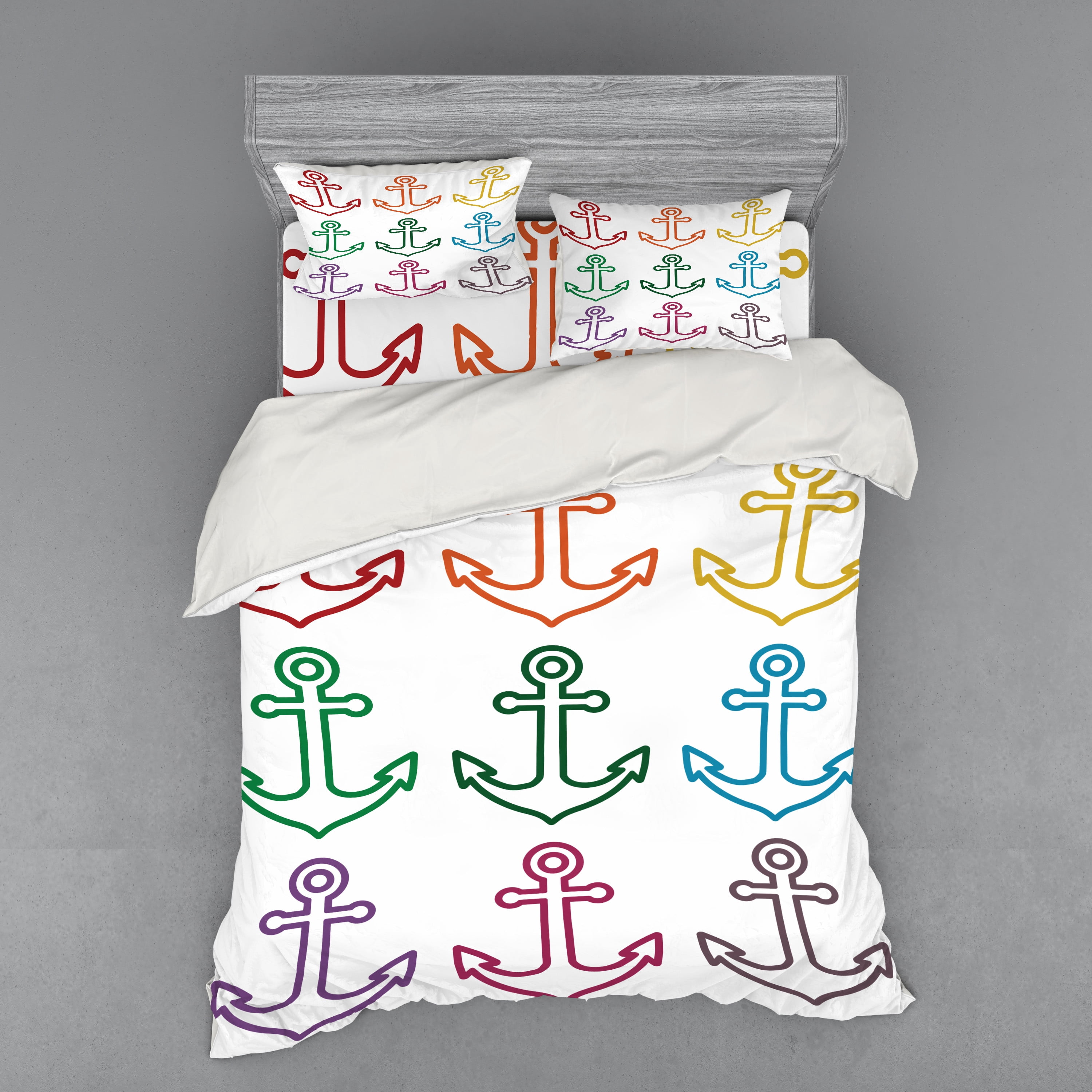 Ambesonne Anchor Bedding Set 4 Pcs, Anchors Sailing Crusie, Queen ...
