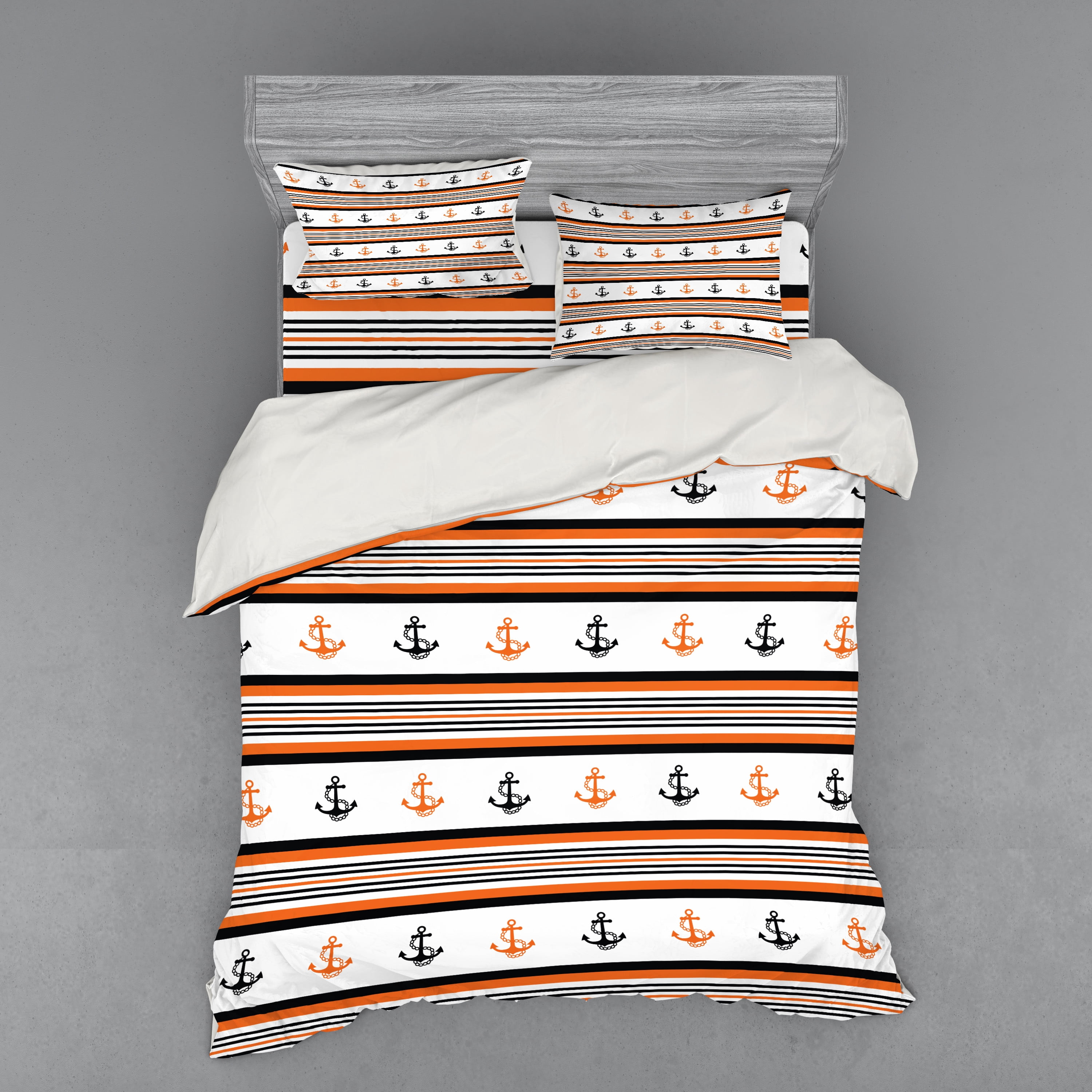 Ambesonne Anchor Bedding Set 4 Pcs, Summer Season Pattern, Queen ...