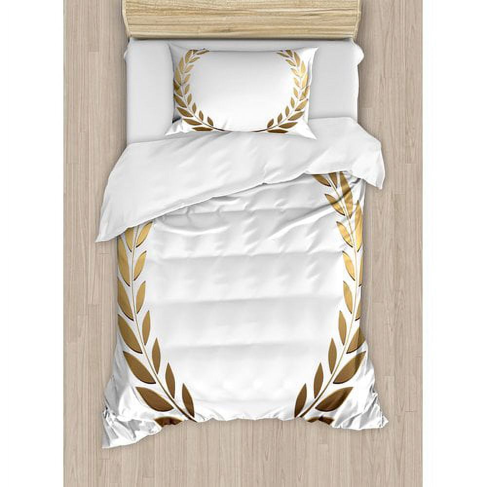 Ambesonne Ancient Circular Laurel Wreath Duvet Cover Set - Walmart.com