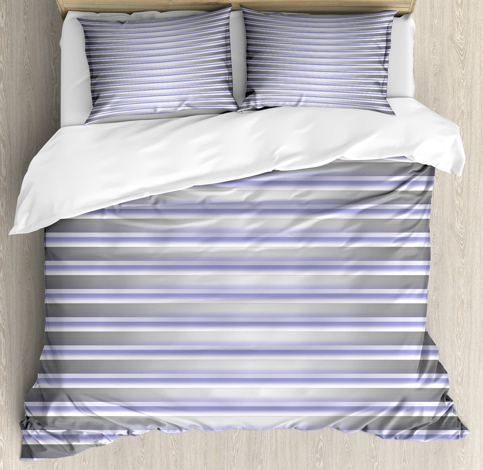 Ambesonne Animation Duvet Cover Set, Digital Stripe Tube, Calking, Grey ...