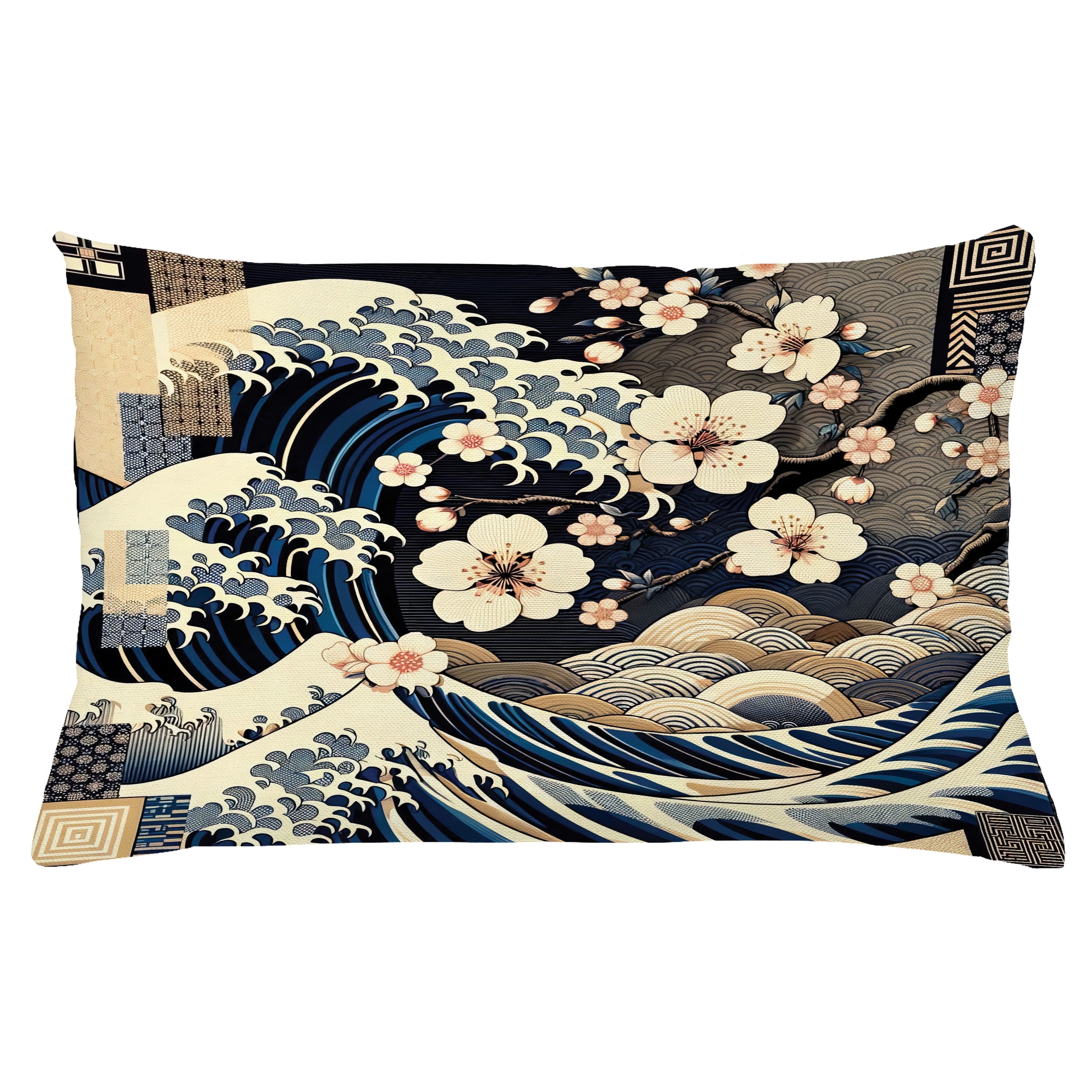 Ambesonne Anime Throw Pillow Cushion Cover, Squama Scale Sakura and ...