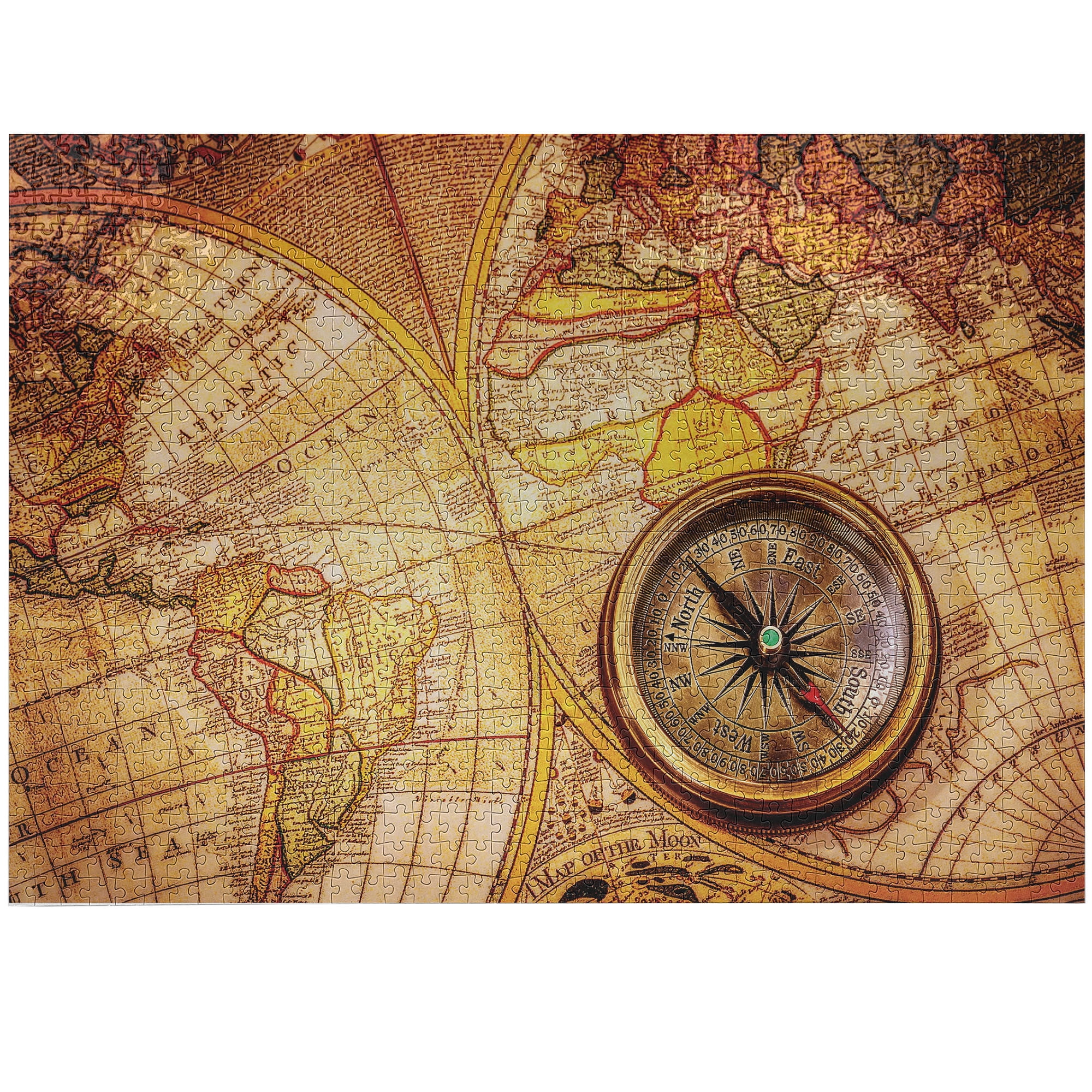 Ambesonne Antique Jigsaw Puzzle, Old World Map, Heirloom-Quality Fun ...
