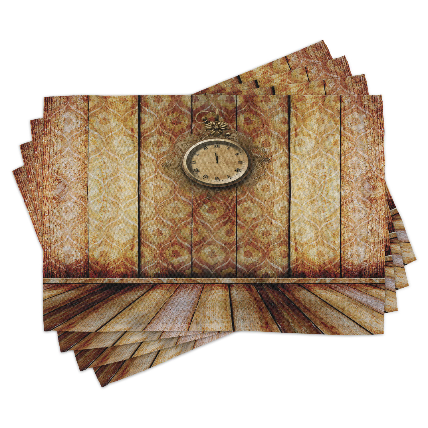 Ambesonne Antique Place Mats Set of 4, Medieval Architecture, Standard ...