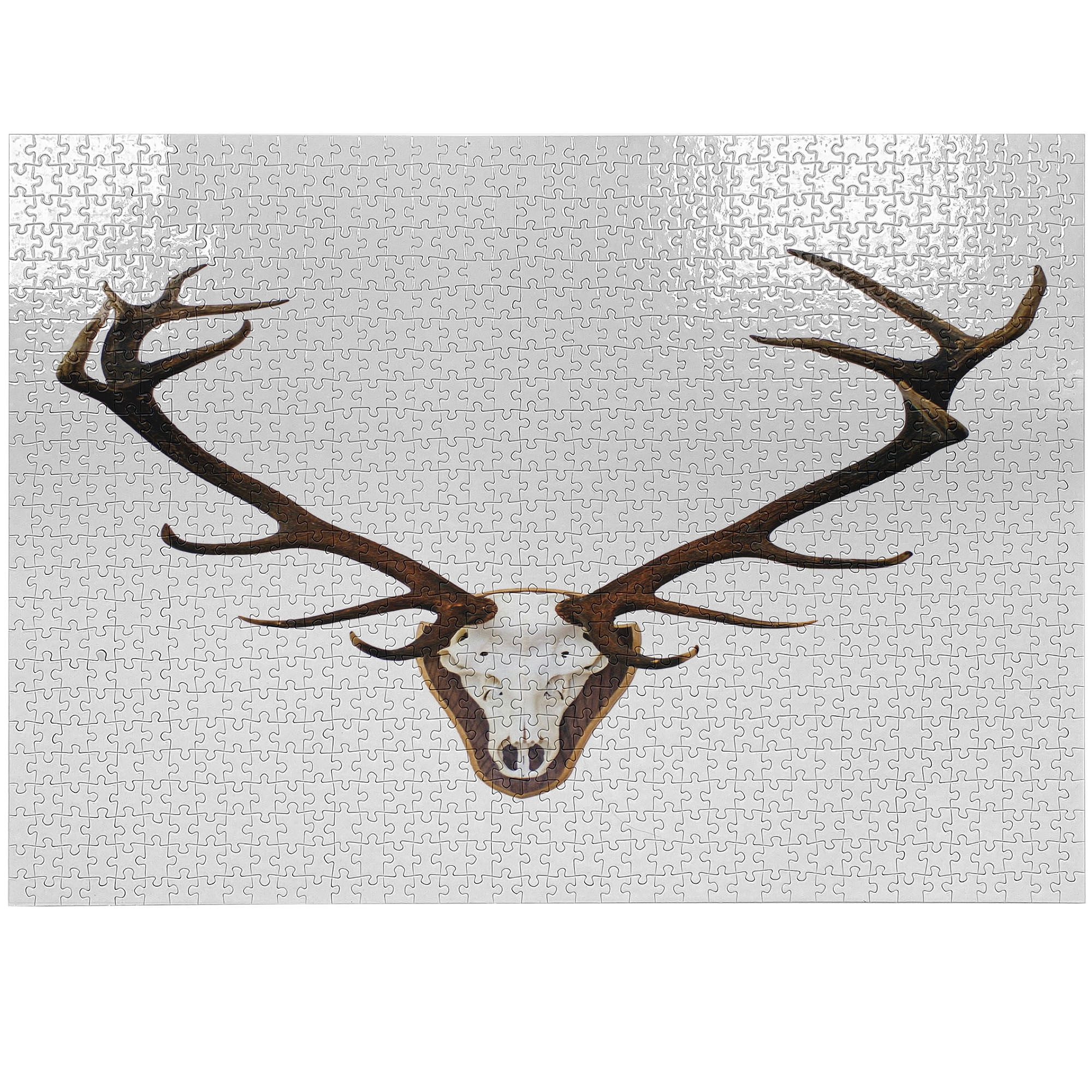 Ambesonne Antlers Jigsaw Puzzle, Deer Stag Bones Mounted, Heirloom ...