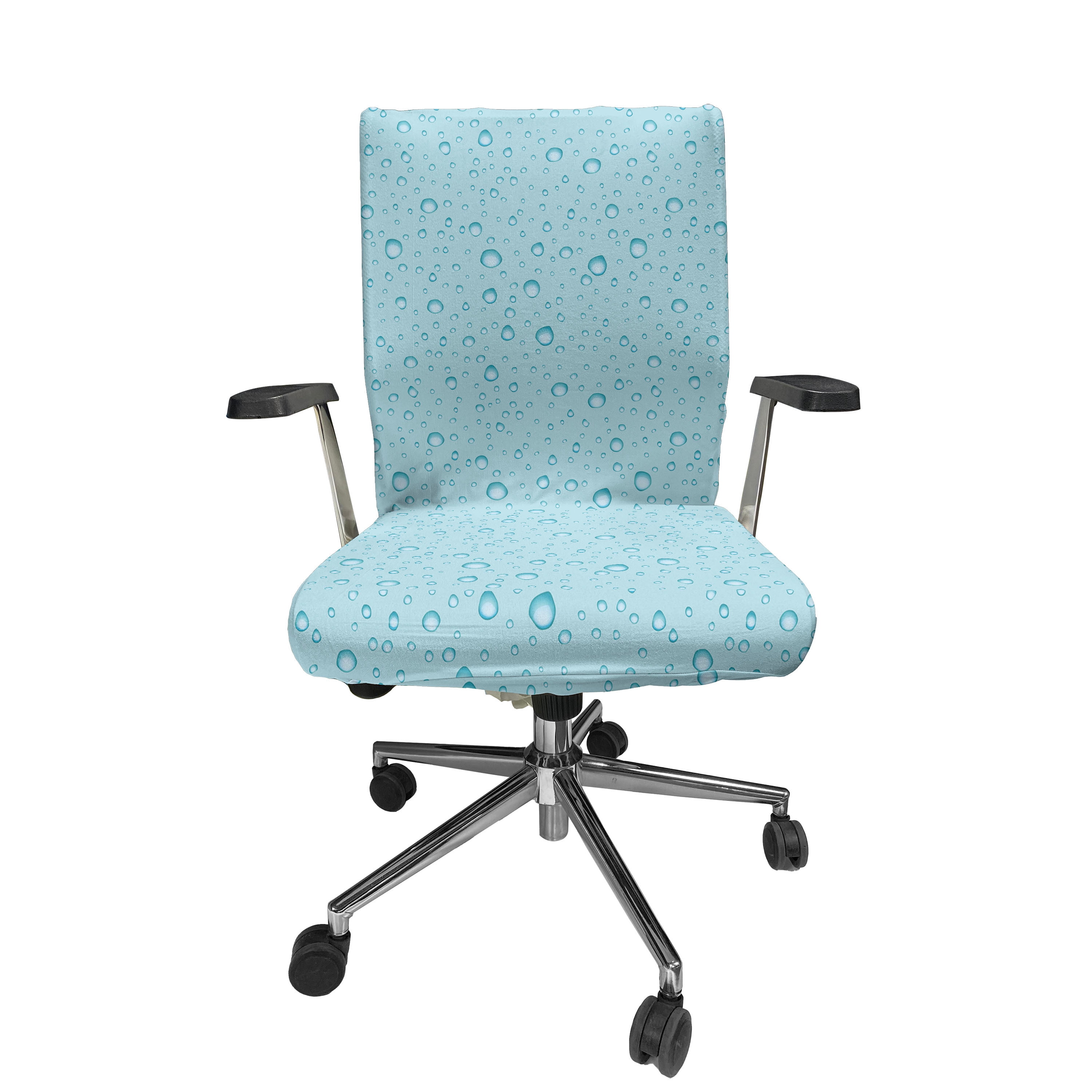 Ambesonne Aqua Office Chair Cover Stretchable High Back, Water Drops ...