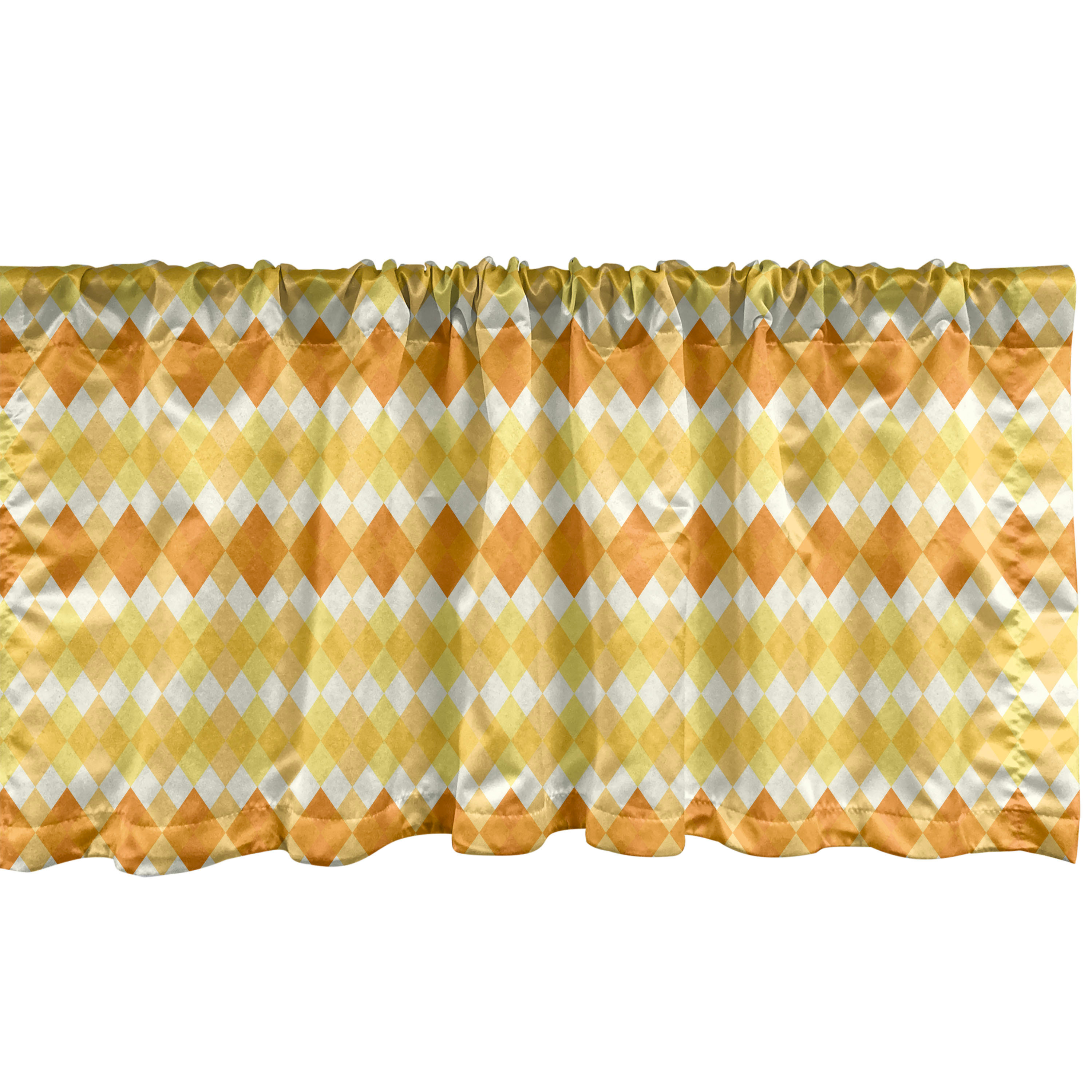 Ambesonne Argyle Window Valance, Monochrome Rhombuses, 54" X 12 ...