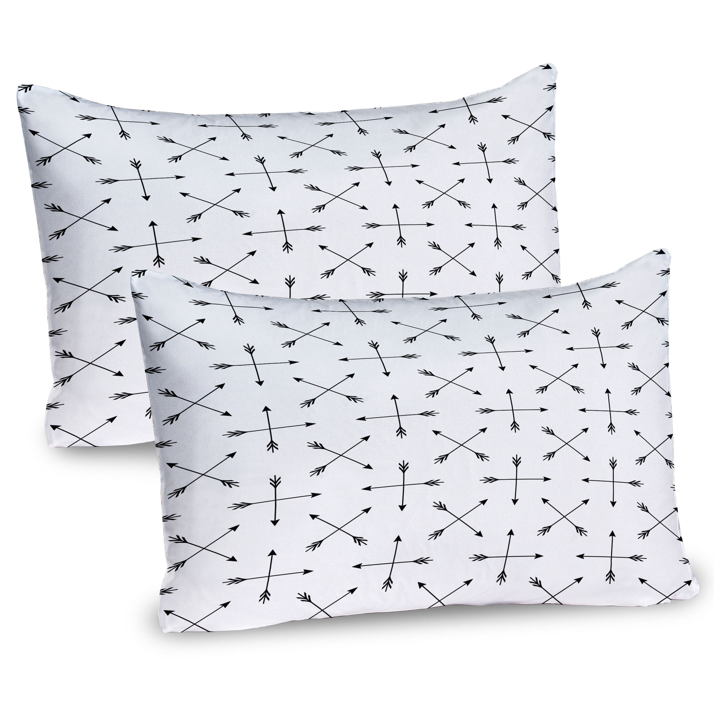 Ambesonne Arrow Pillow Sham 2 Pack, Long Pointy Tribal Elements, 26"x20 ...