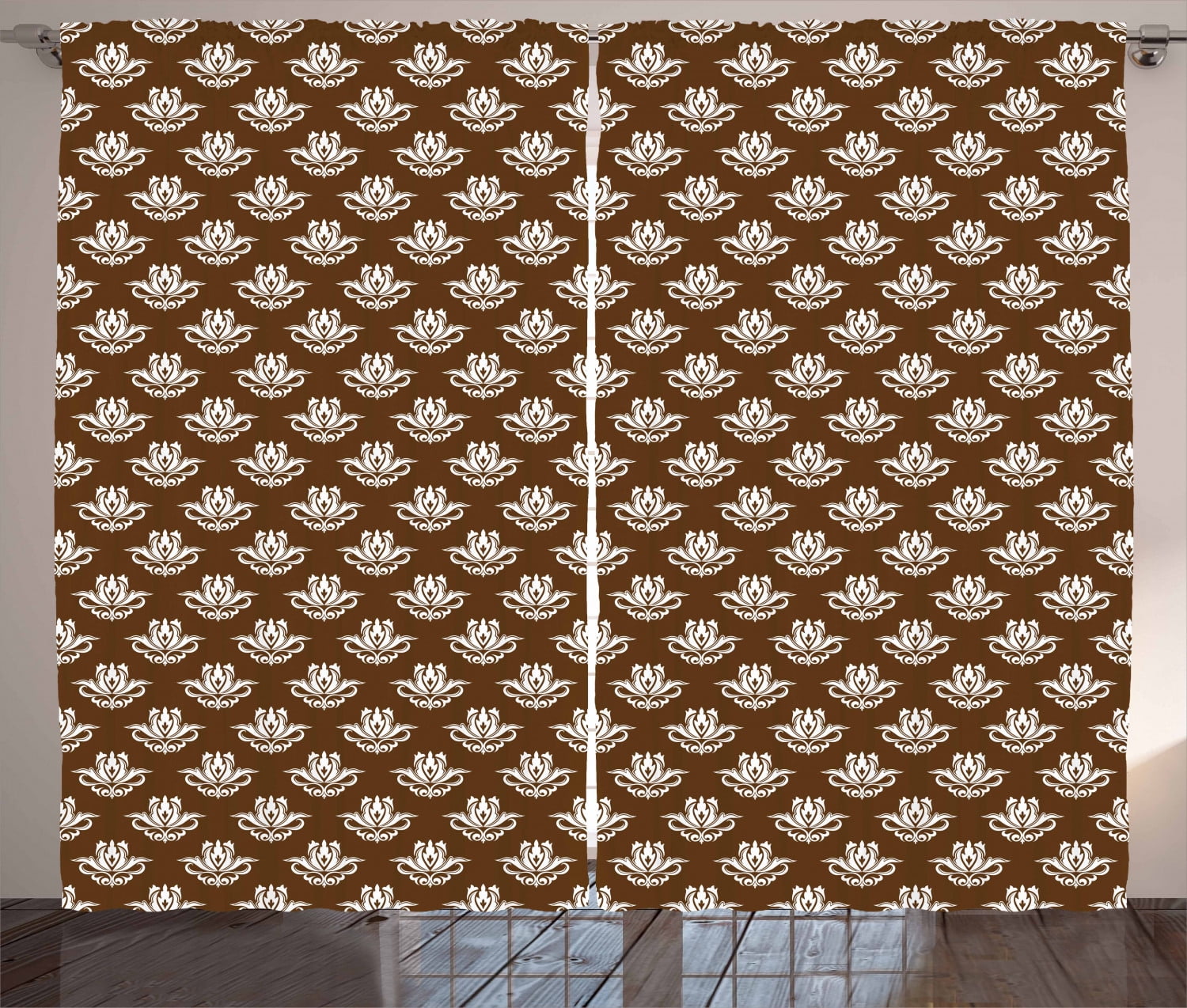 Ambesonne Art Deco Curtains 2 Panel Set, Victoria Antique Motif, 108" x ...