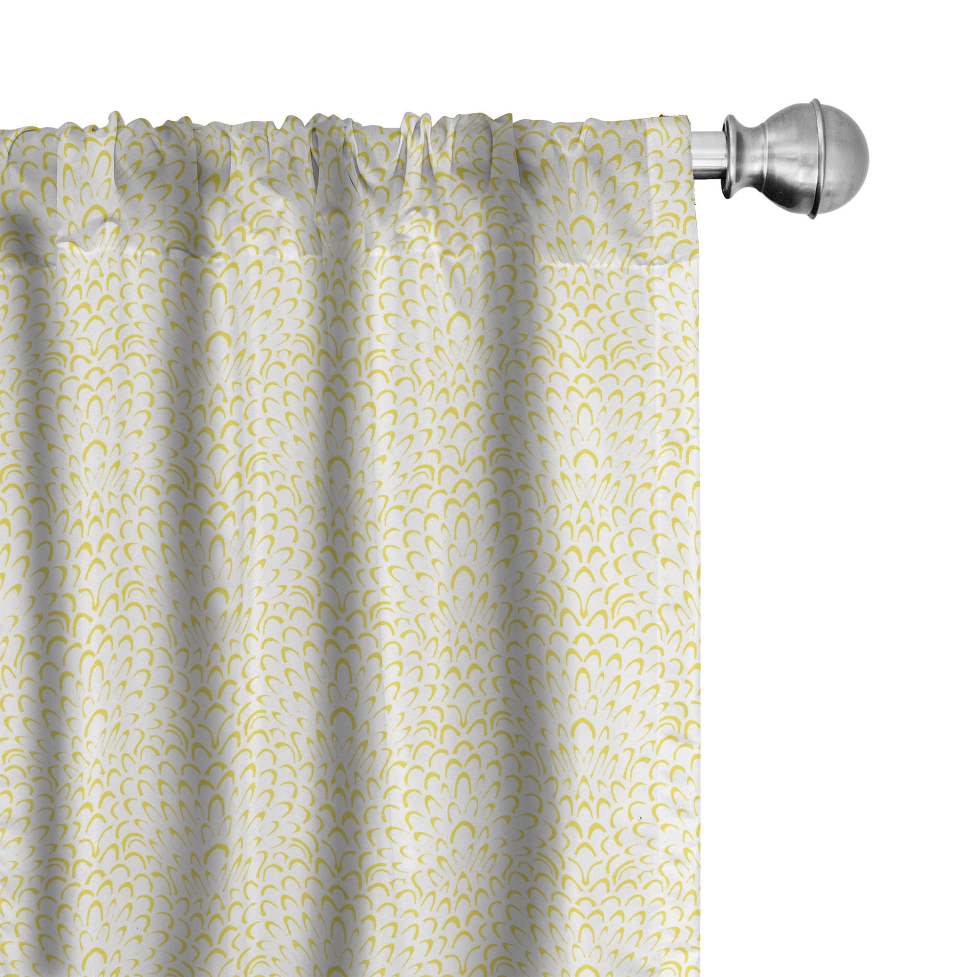 Ambesonne Art Deco Curtains, Fluffy Aster Flower, Pair of 28"x84 ...