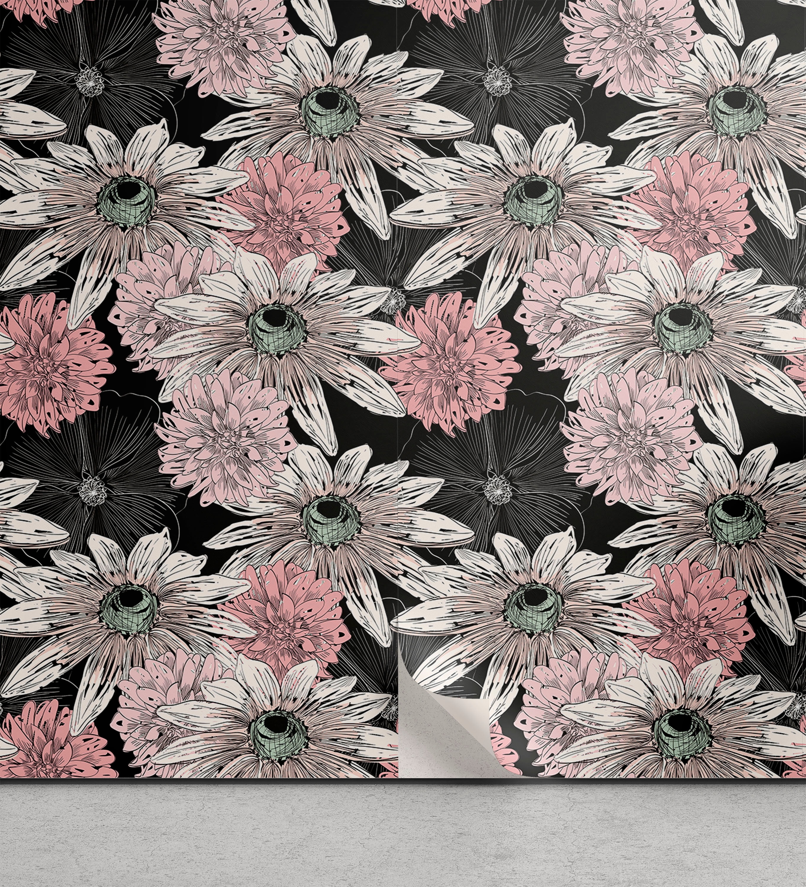 Ambesonne Asian Floral Peel & Stick Wallpaper for Home, Art Japanese ...
