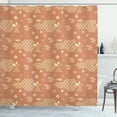 Ambesonne Asian Shower Curtain, Circular Japanese Waves Art, 69"Wx75"L, Pale Rust and Pastel ...