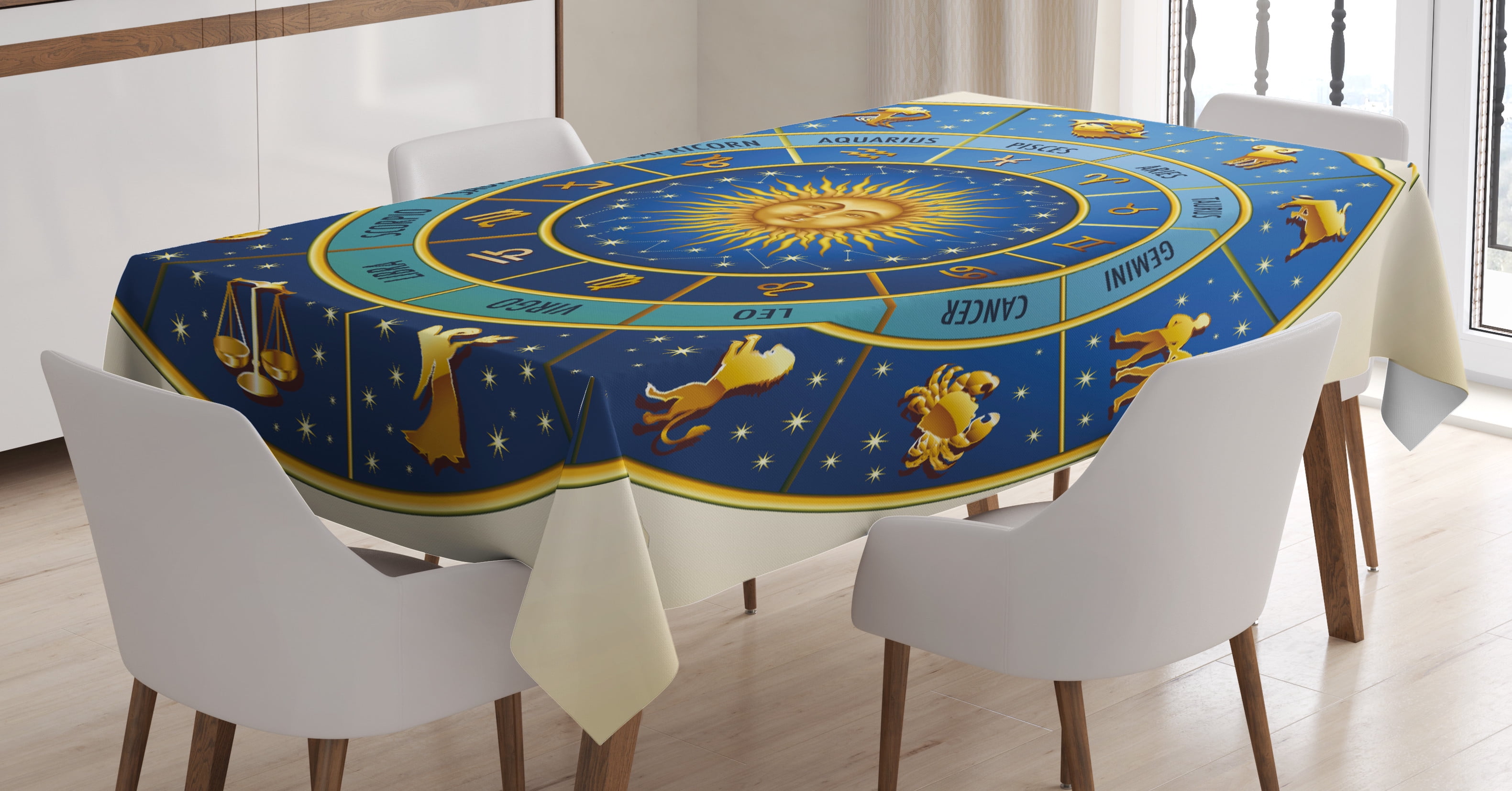 Ambesonne Astrology Tablecloth Rectangular Table Cover, Astrological ...