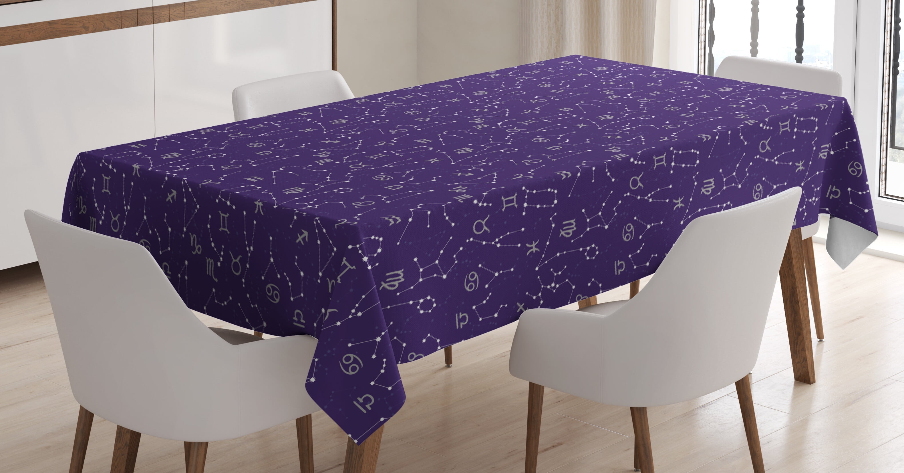 Ambesonne Astrology Tablecloth Rectangular Table Cover, Zodiac ...