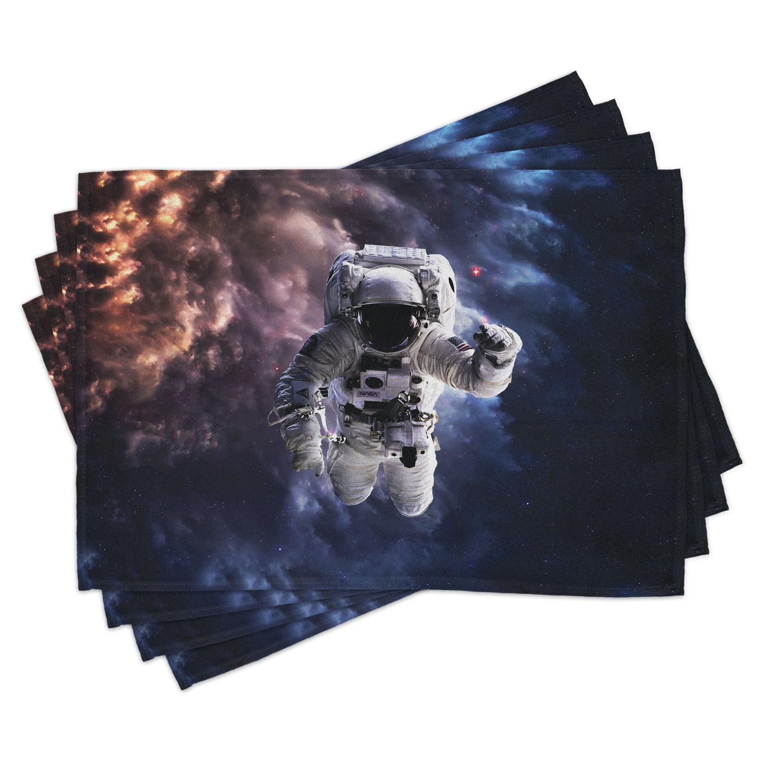 Ambesonne Astronaut Place Mats Set of 4, Realistic Space Suit, Standard ...