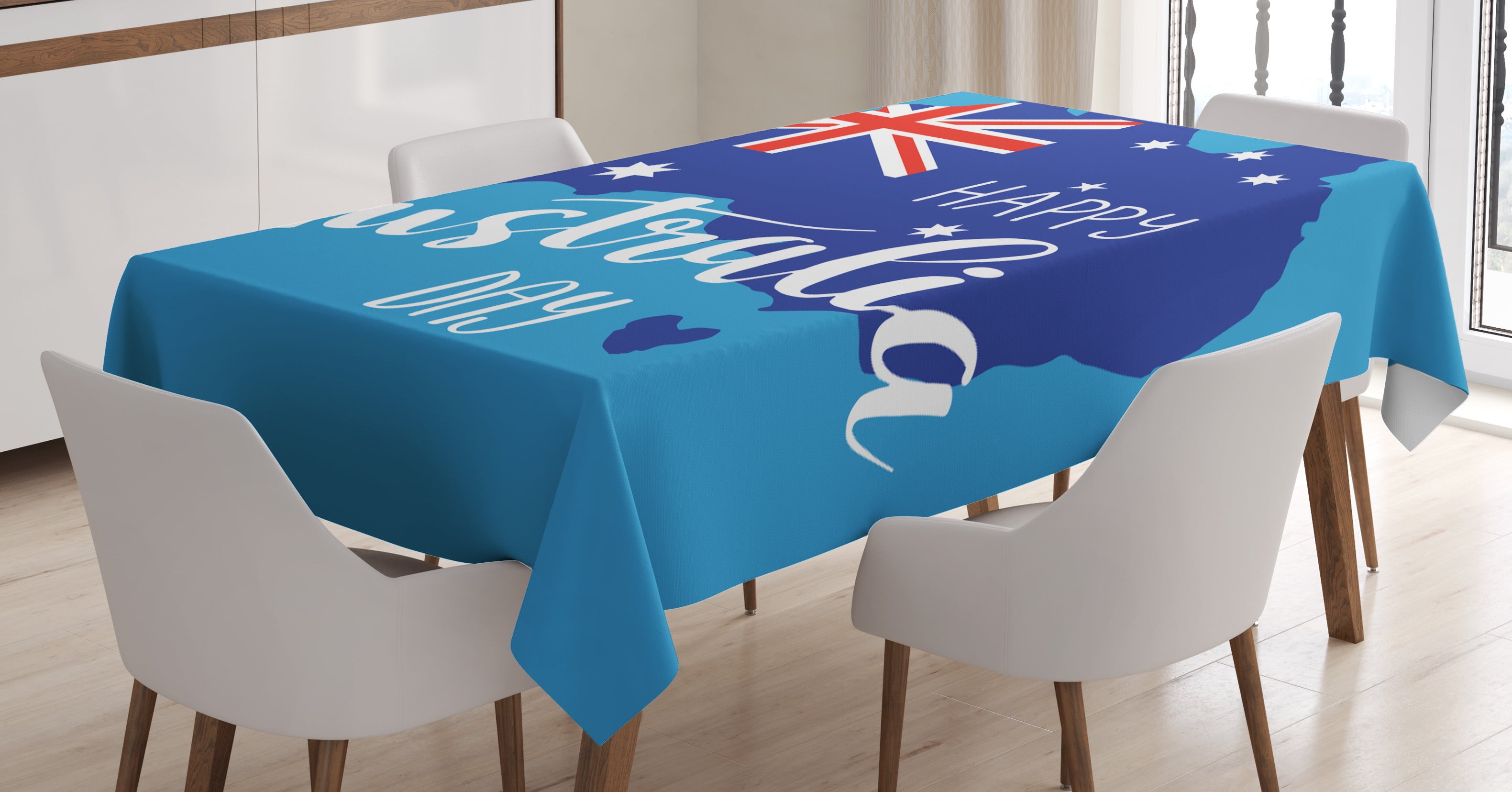 Ambesonne Australian Party Tablecloth Rectangular Table Cover, Aussie ...