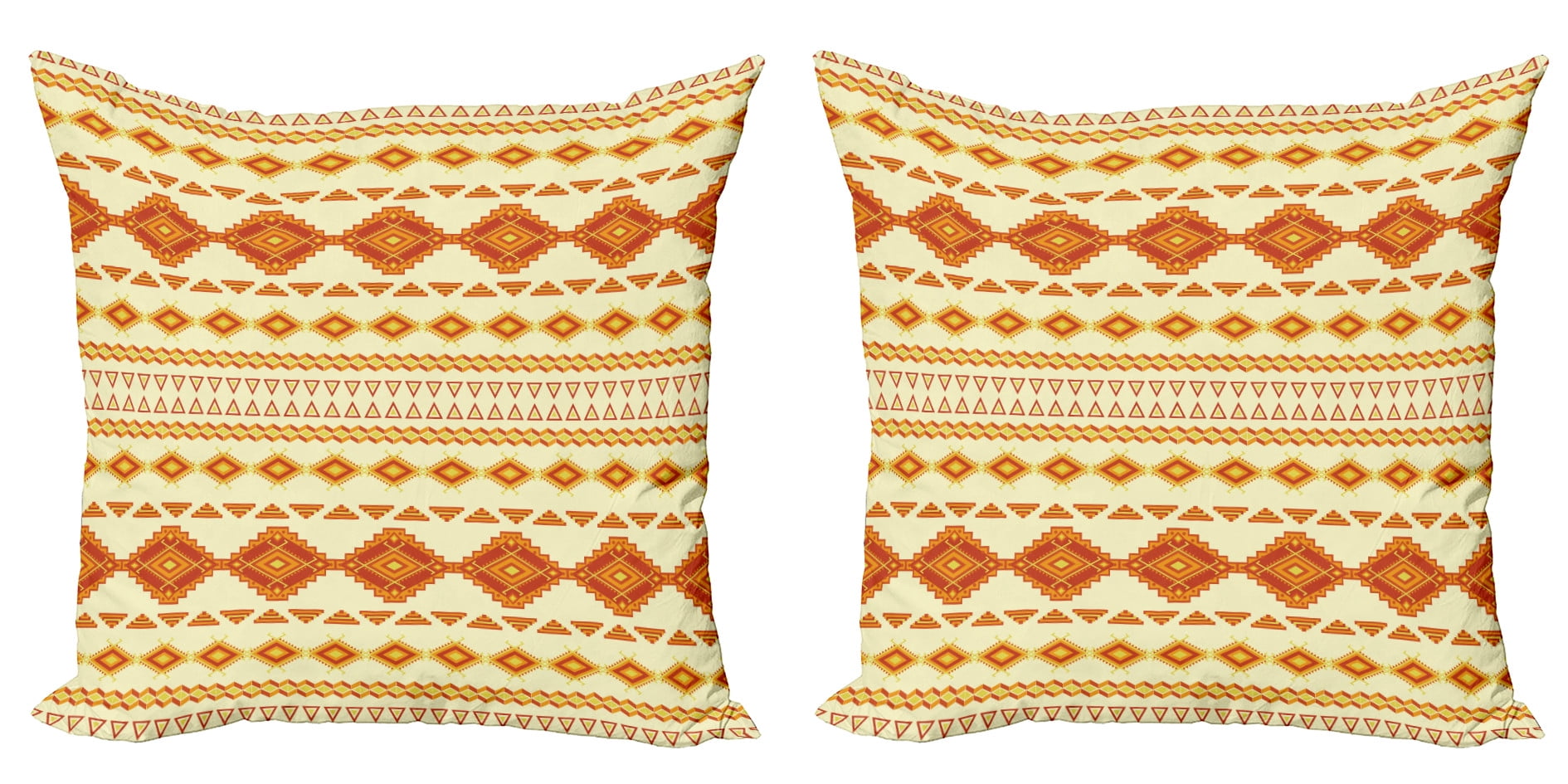Ambesonne Aztec Throw Pillow Cover 2 Pack, Mexican Boho, 24", Yellow ...