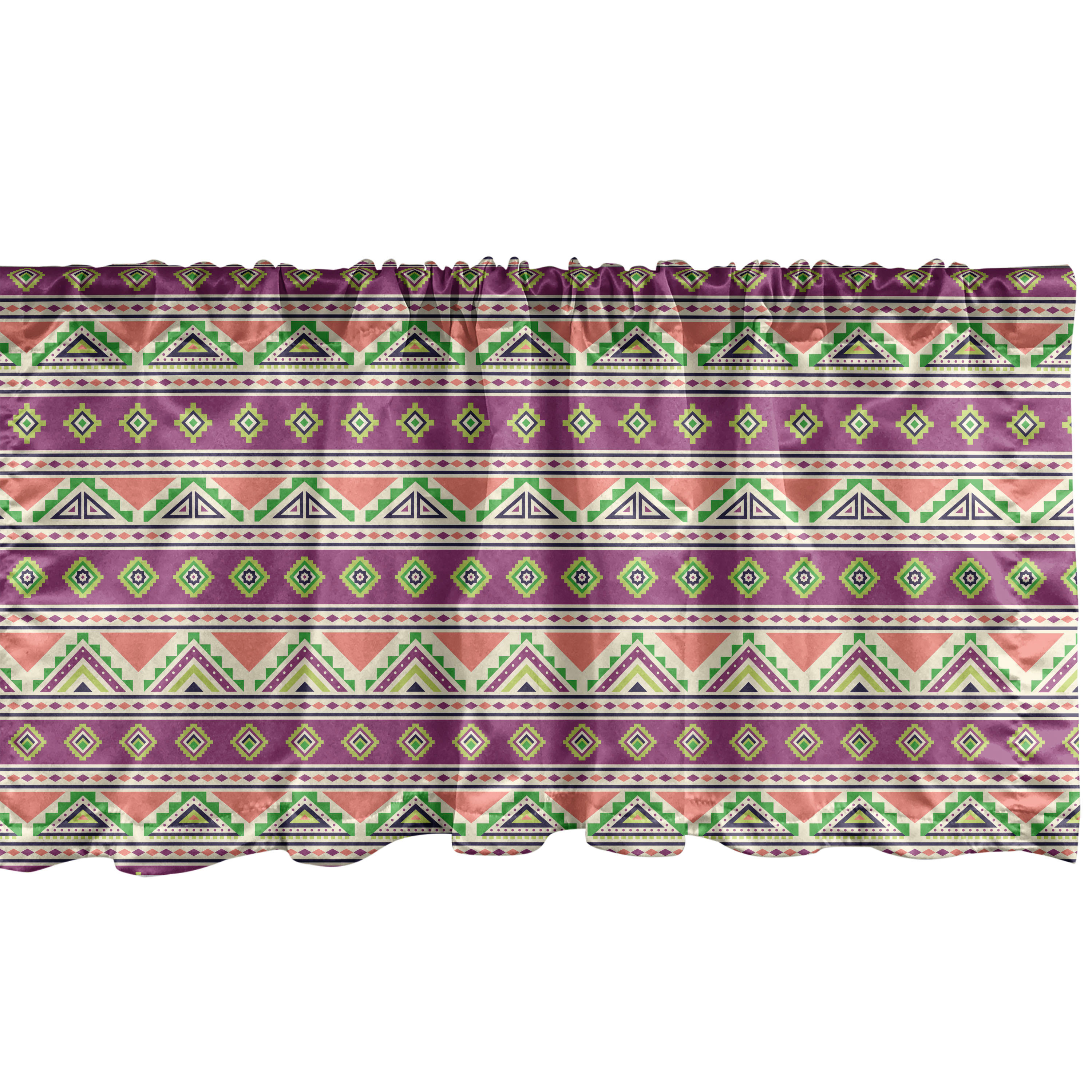 Ambesonne Aztec Window Valance, Ethnic Horizontal Formation, 54" X 18 ...