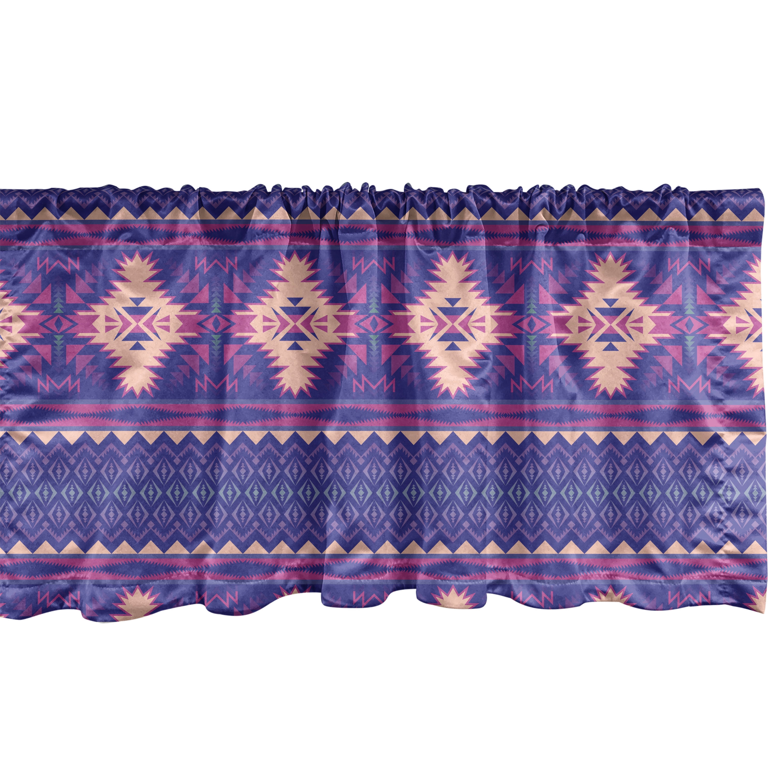 Ambesonne Aztec Window Valance, Modern Inspire Ornate Pattern, 54" X 18 ...