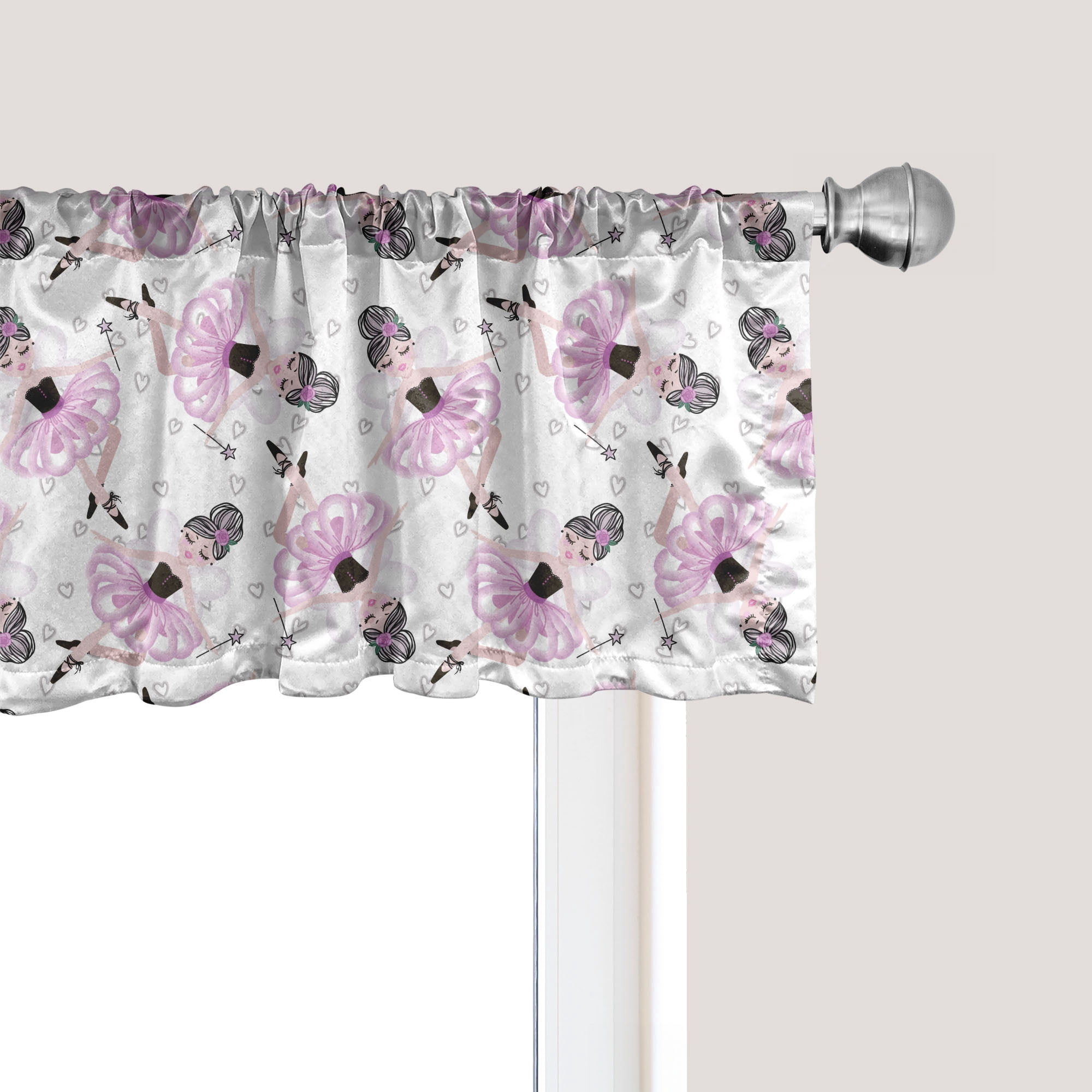 Ambesonne Ballet Window Valance, Ballerina Girl Tutu, 54" X 18", Peach ...