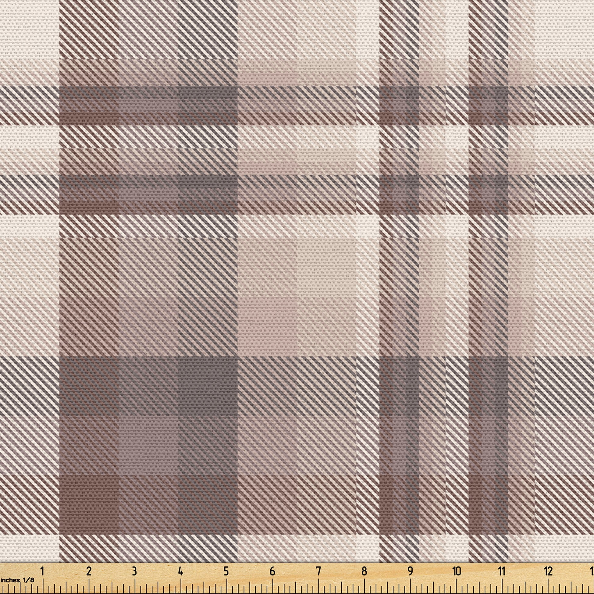 Ambesonne Beige Tan Fabric by the Yard Upholstery, Retro Stripes ...