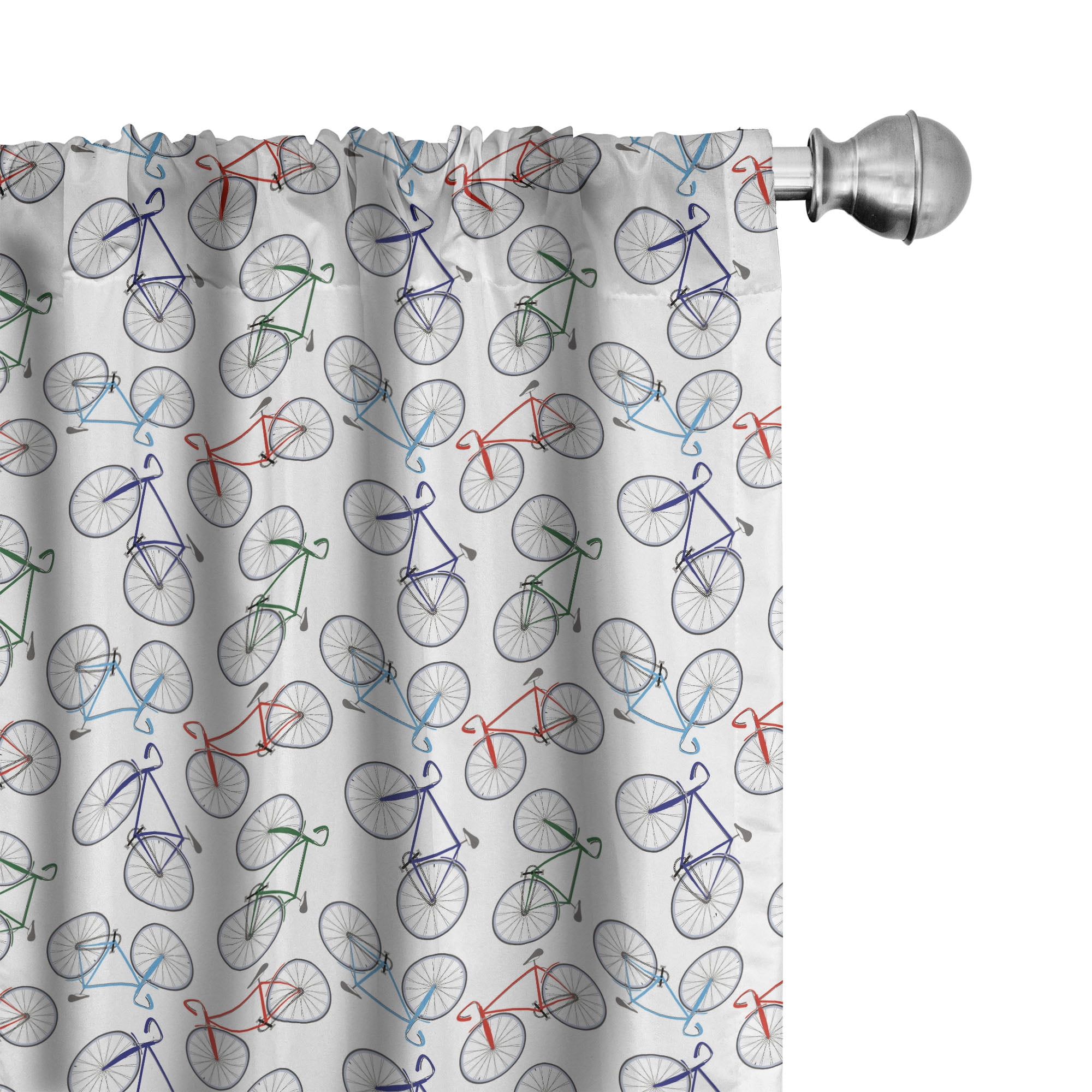 Ambesonne Bicycle Curtains, Abstract Plain Design, Pair of 28"x95 ...