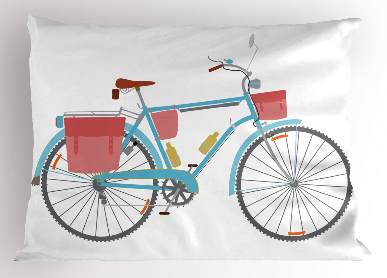 Ambesonne Bicycle Pillow Sham, Classic Tour Bike Bags, 26" X 20 ...