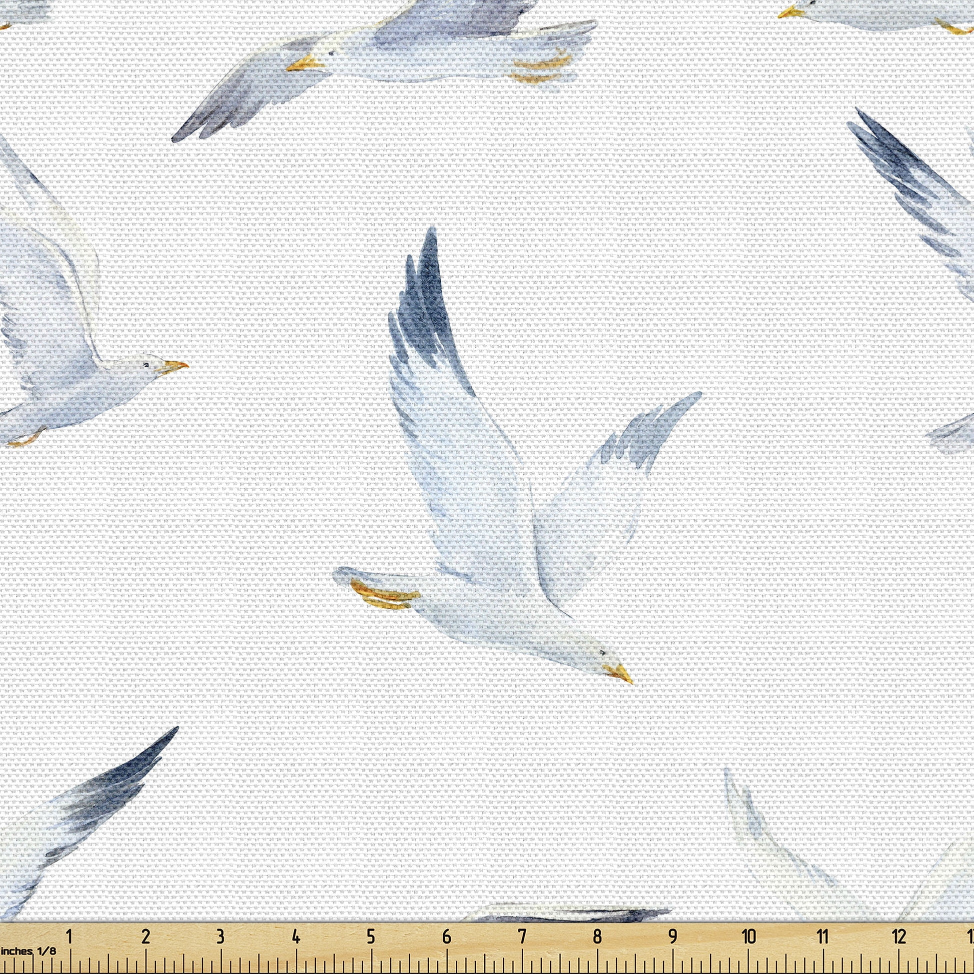 Ambesonne Bird Print Fabric by the Yard Upholstery, Art Watercolor ...