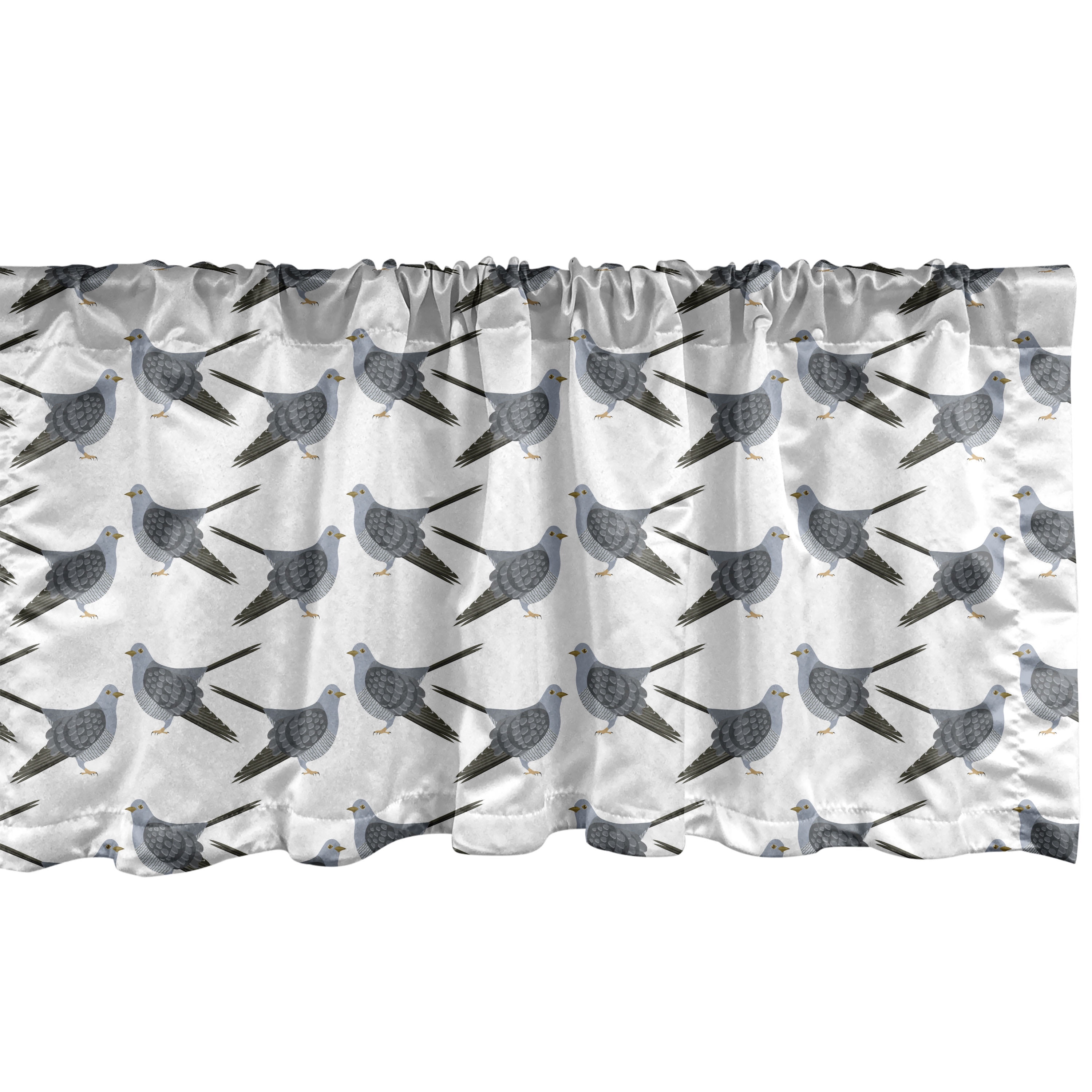 Ambesonne Bird Window Valance, Cuckoos Wings Graphic Pattern, 42" x 12 ...