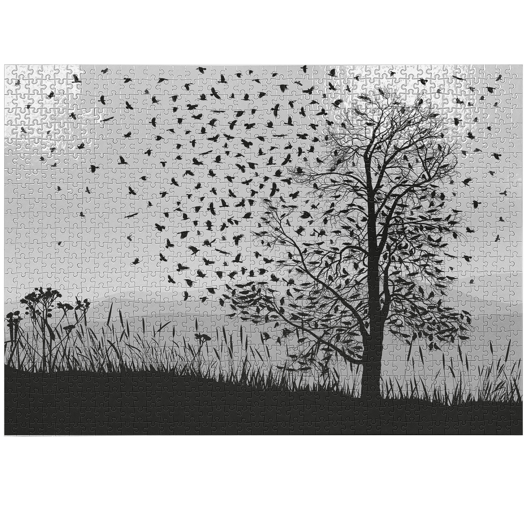 Ambesonne Black Crow Jigsaw Puzzle Durable Cardboard, Murder of Crows ...