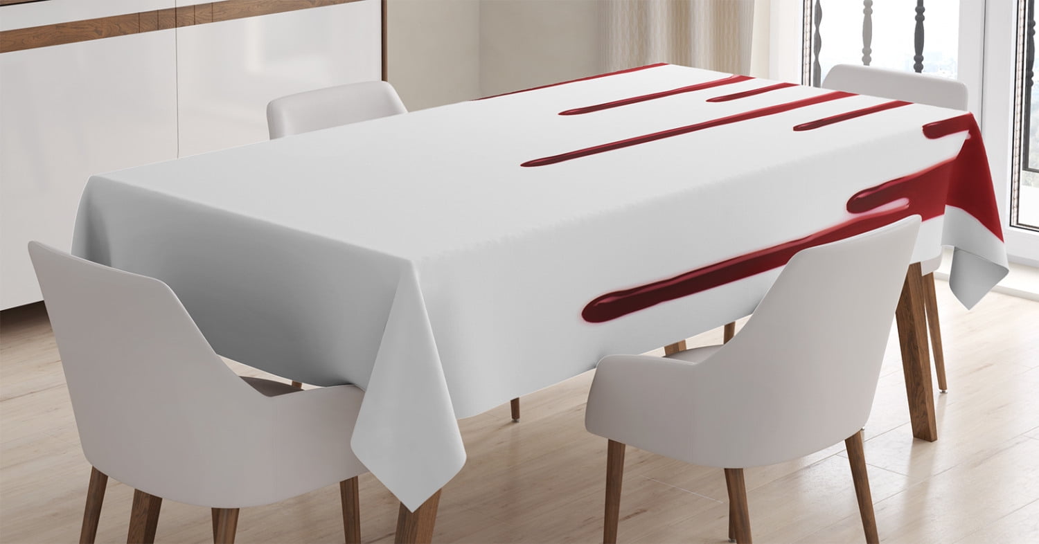 Ambesonne Bloody Tablecloth Rectangular Table Cover, Halloween Zombie ...