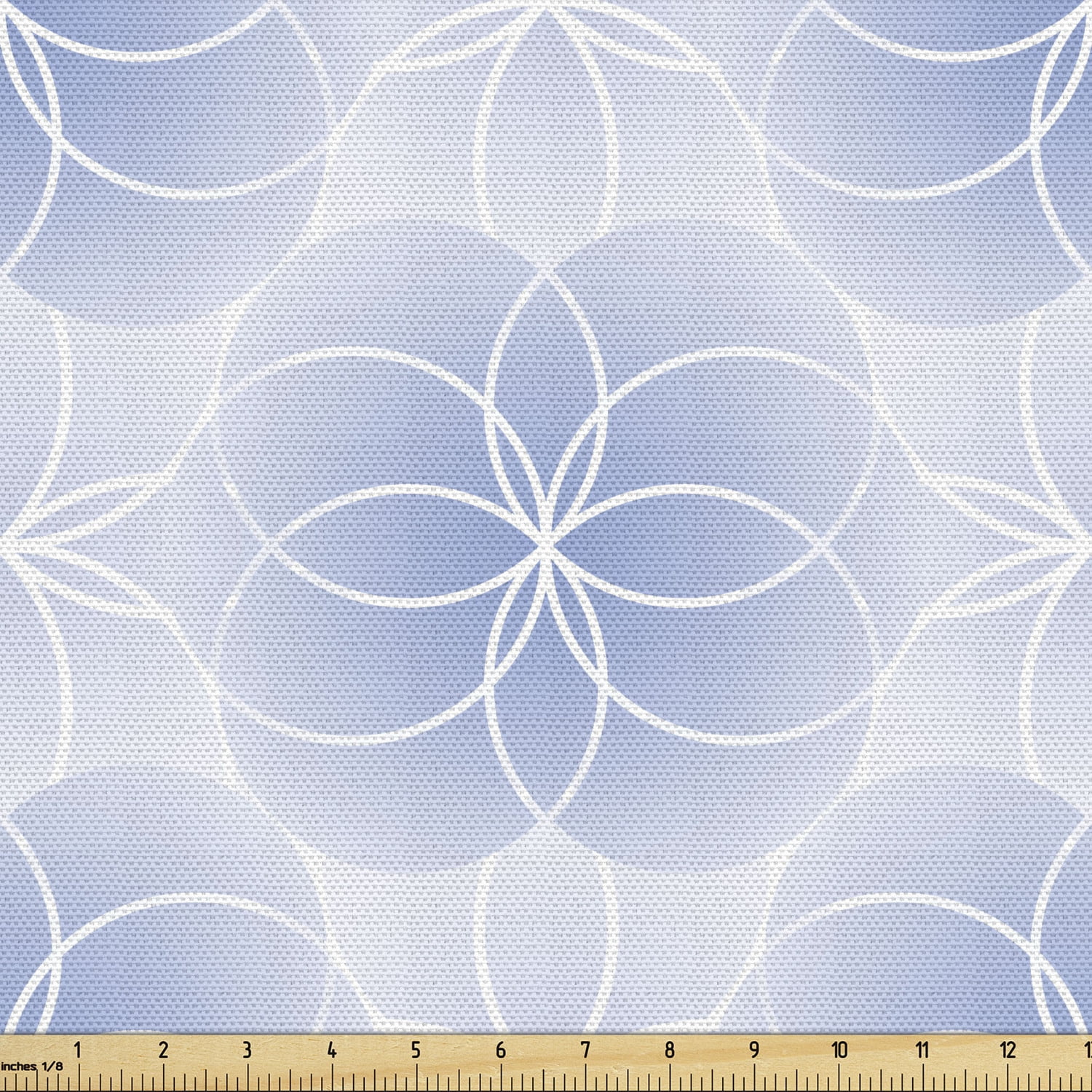 Ambesonne Blue Fabric by the Yard Upholstery, Flower of Life Art, 1 ...