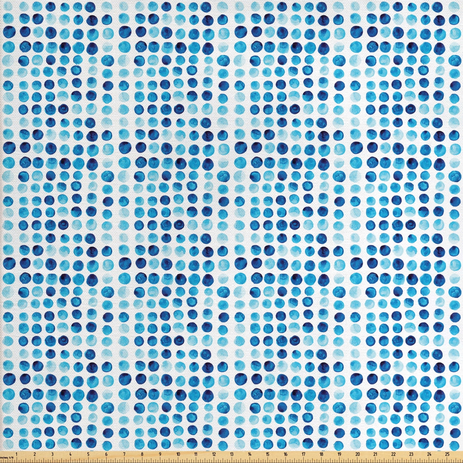 Ambesonne Blue Fabric by the Yard Upholstery, Hand Drawn Circles Cells ...