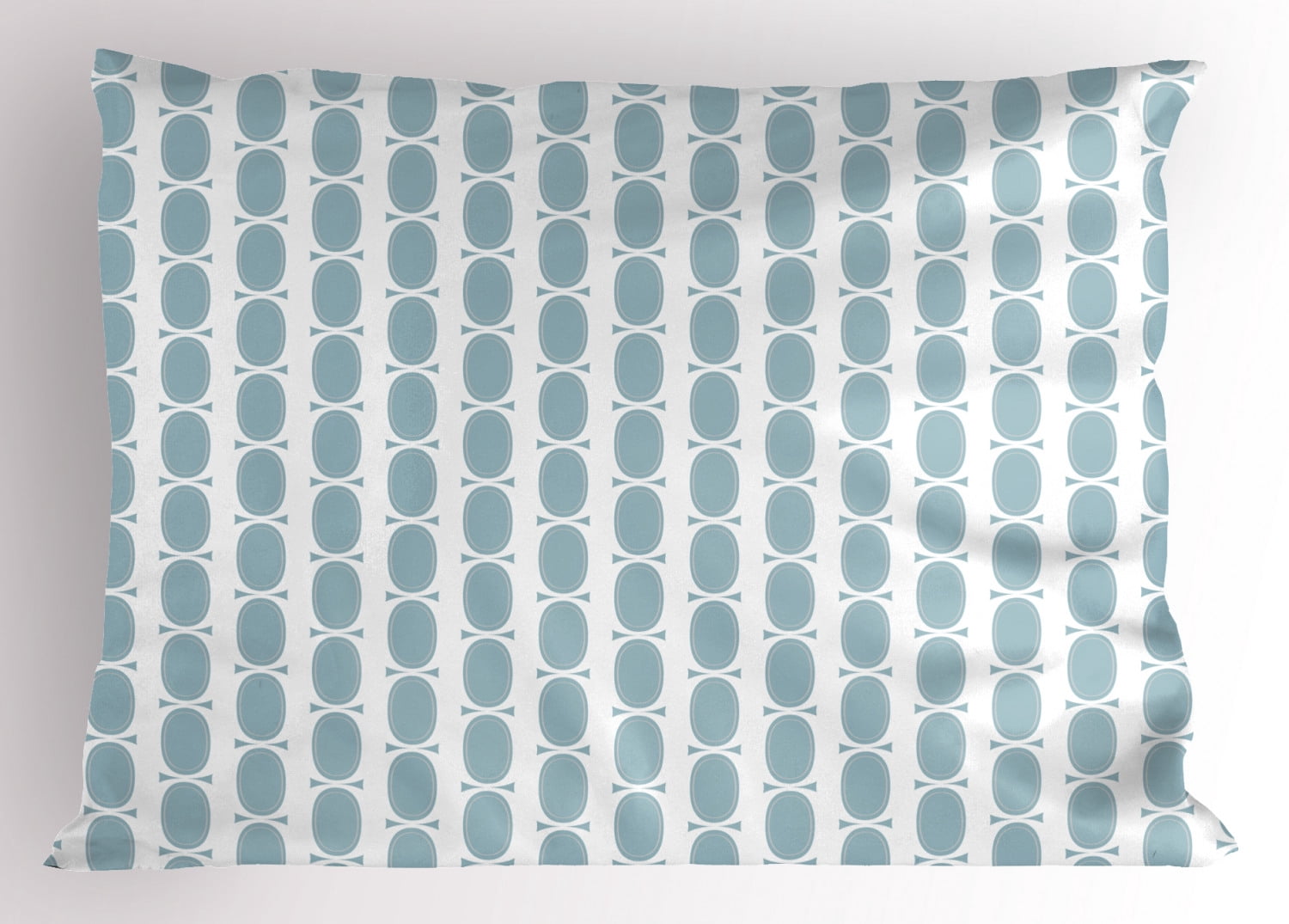 Ambesonne Blue Pillow Sham, Vintage 60s Round Chain, 26" X 20", Pale ...