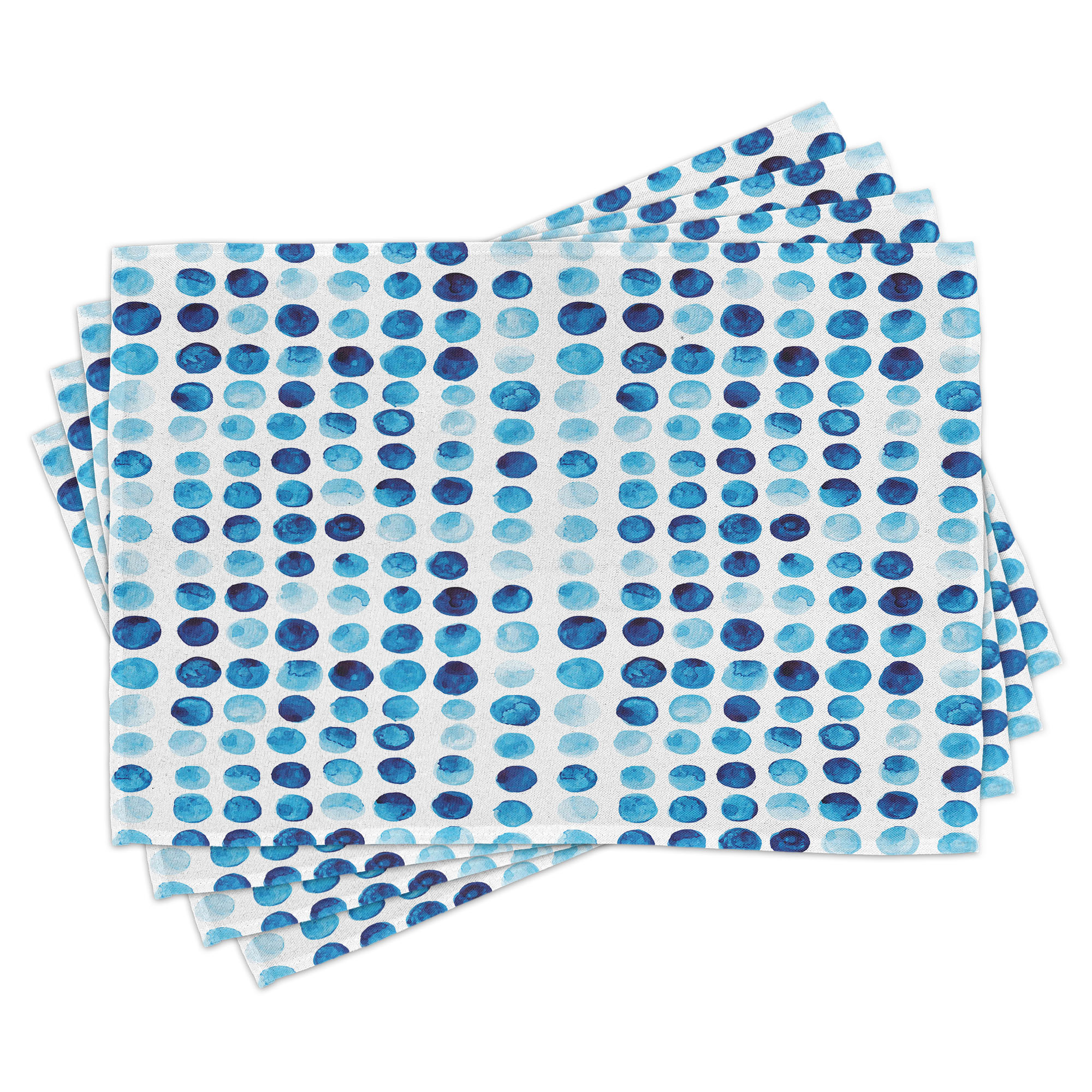 Ambesonne Blue Place Mats Set of 4, Hand Drawn Circles Cells, Standard ...