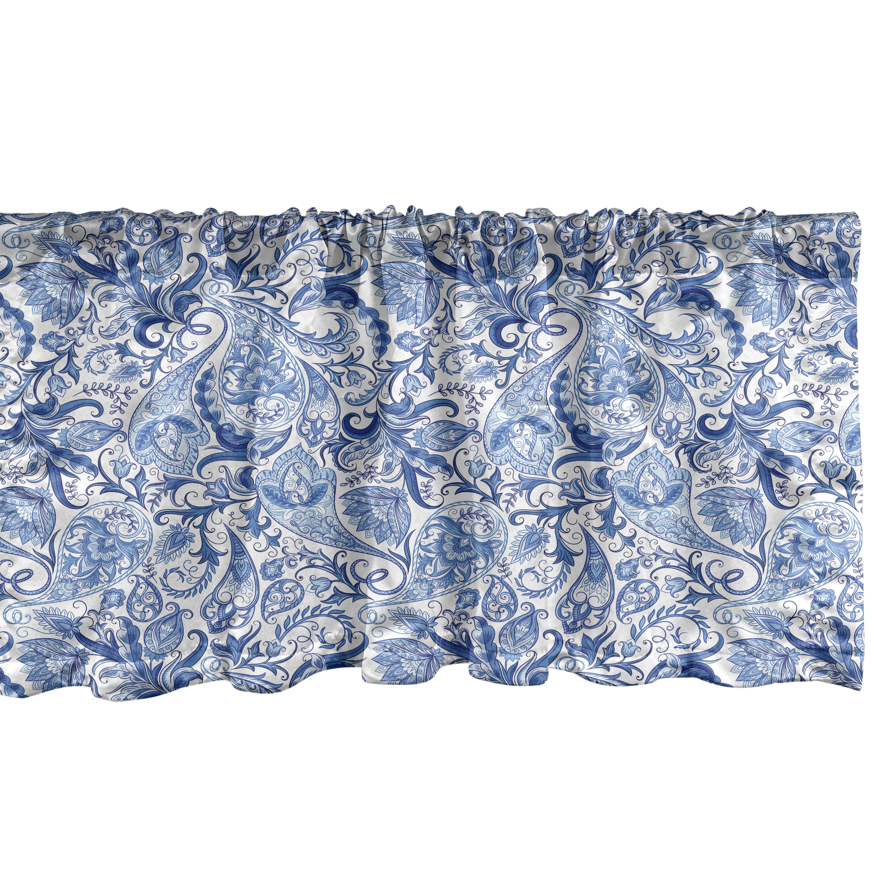 Ambesonne Blue Window Valance, Native Natural, 54" X 18", Pale Blue ...