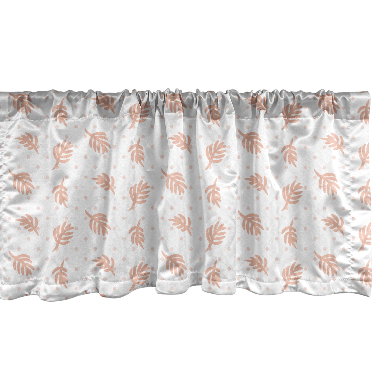 Ambesonne Blush Pink Valance Pack of 2, Branches on Polka Dots, 54"X18 ...