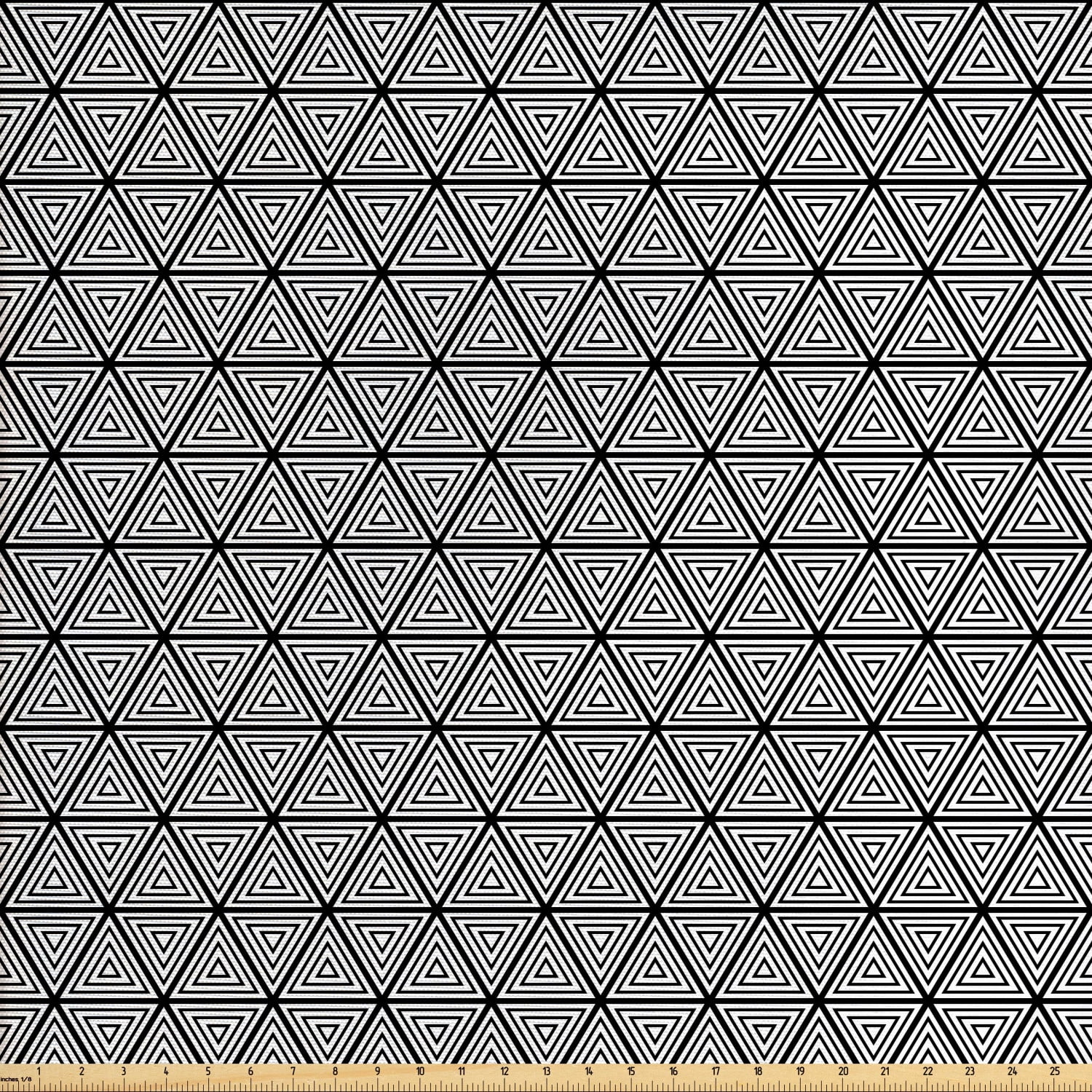 Ambesonne Bohemian Fabric by the Yard Upholstery, Triangles Minimalist ...