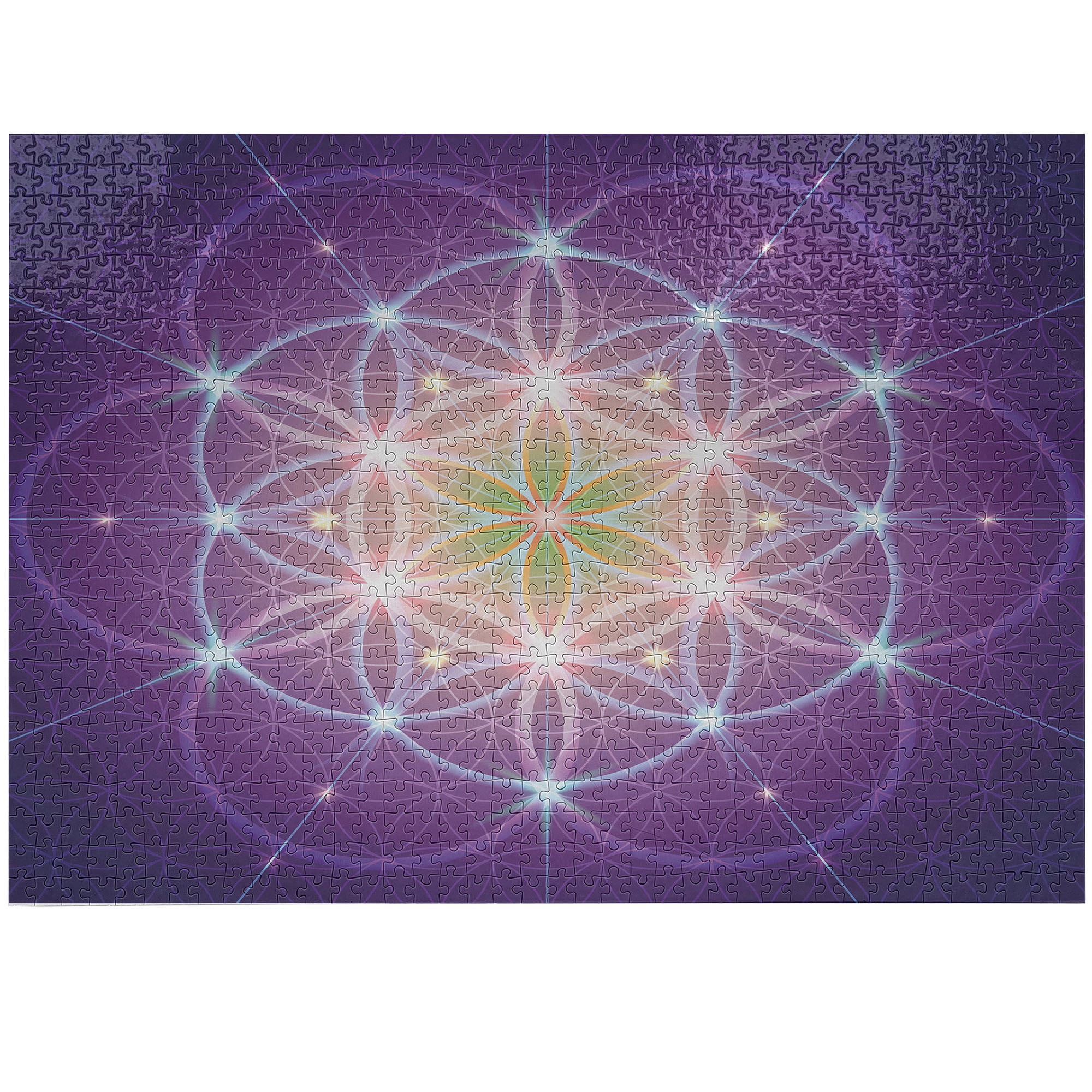 Ambesonne Bohemian Jigsaw Puzzle Durable Cardboard, Sign of Cosmos Folk ...