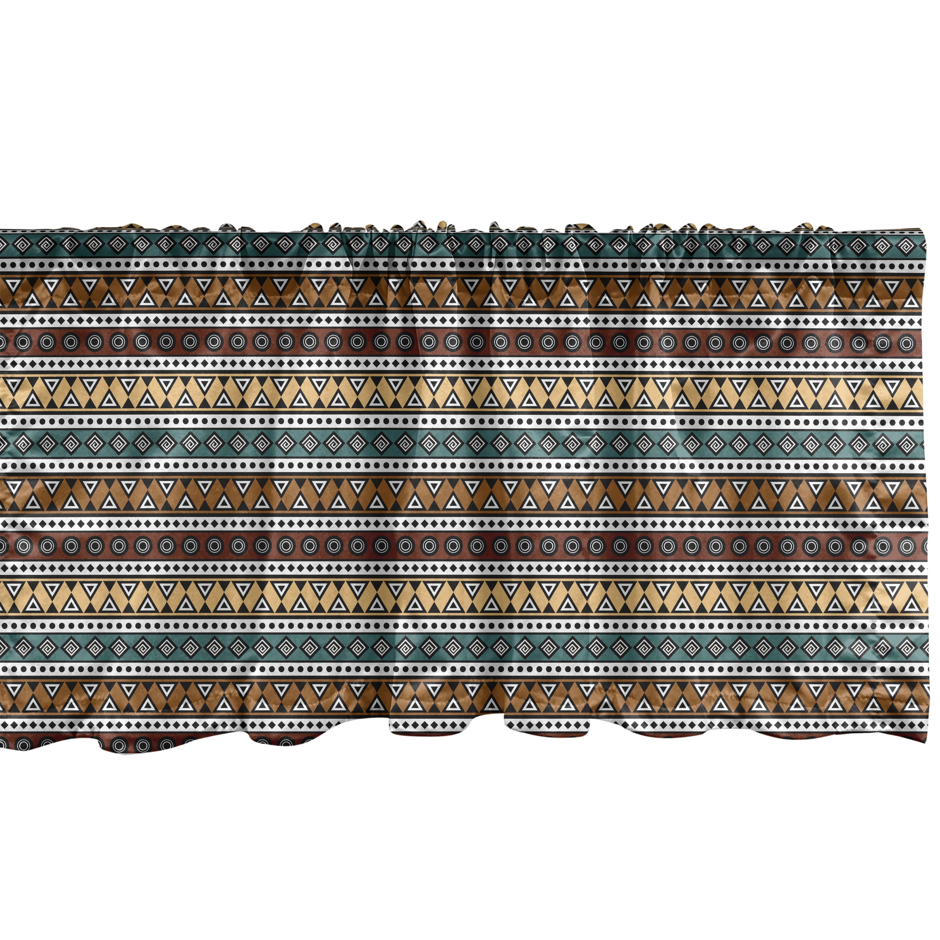 Ambesonne Boho Window Valance, Shapes Pattern, 54" X 12", Multicolor ...